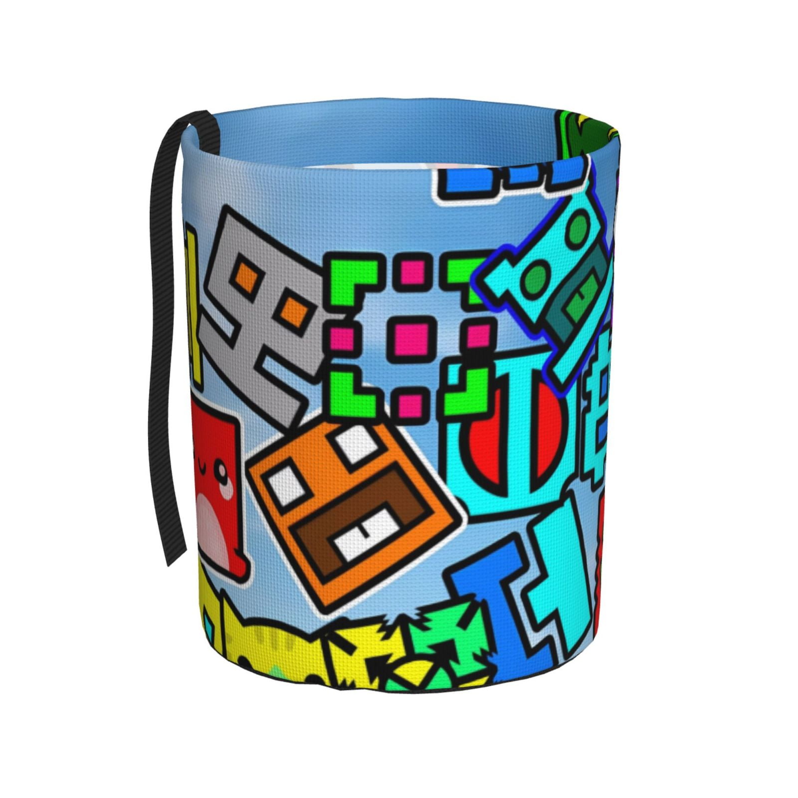 Ratiio Geometry Dash Print Car Trash Can,Mini Collapsible Pop-up Car ...