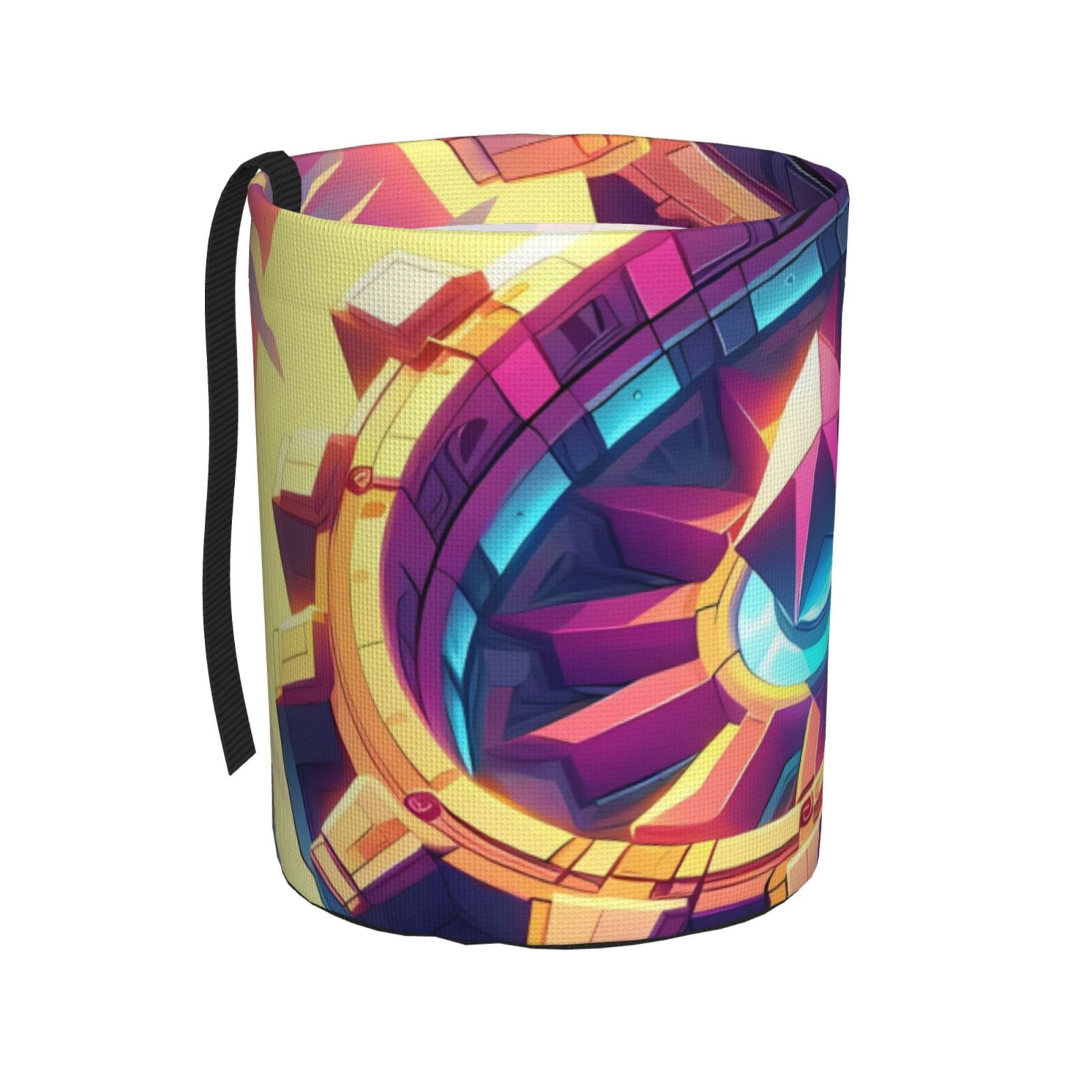 Ratiio Geometry Dash Print Car Trash Can,Mini Collapsible Pop-up Car ...