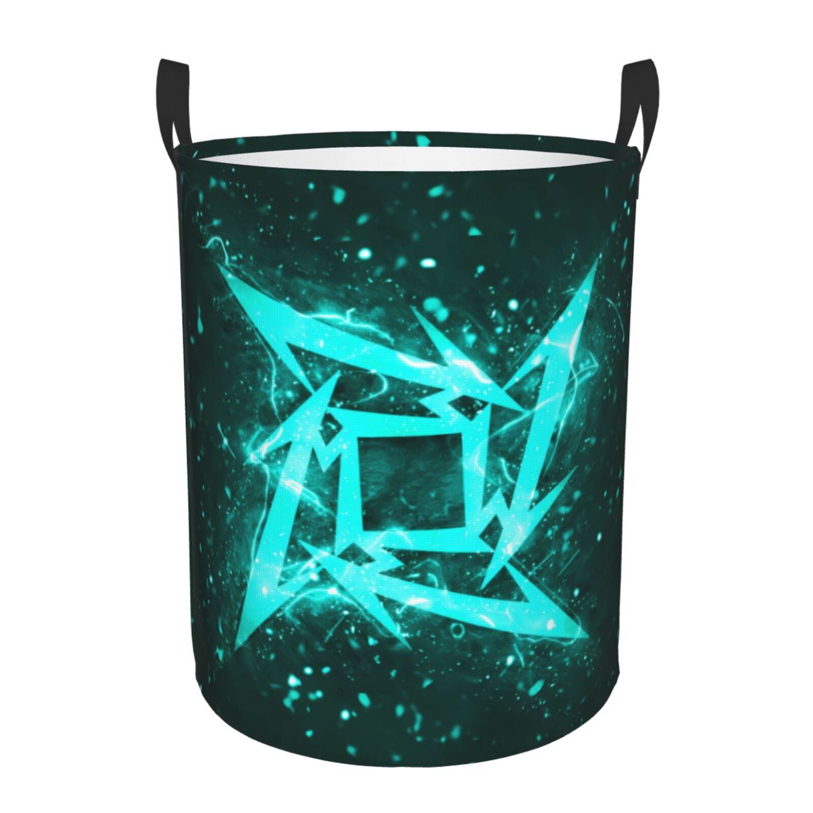 Ratiio Geometry Dash Print Large Sized Round Storage Basket Waterproof ...