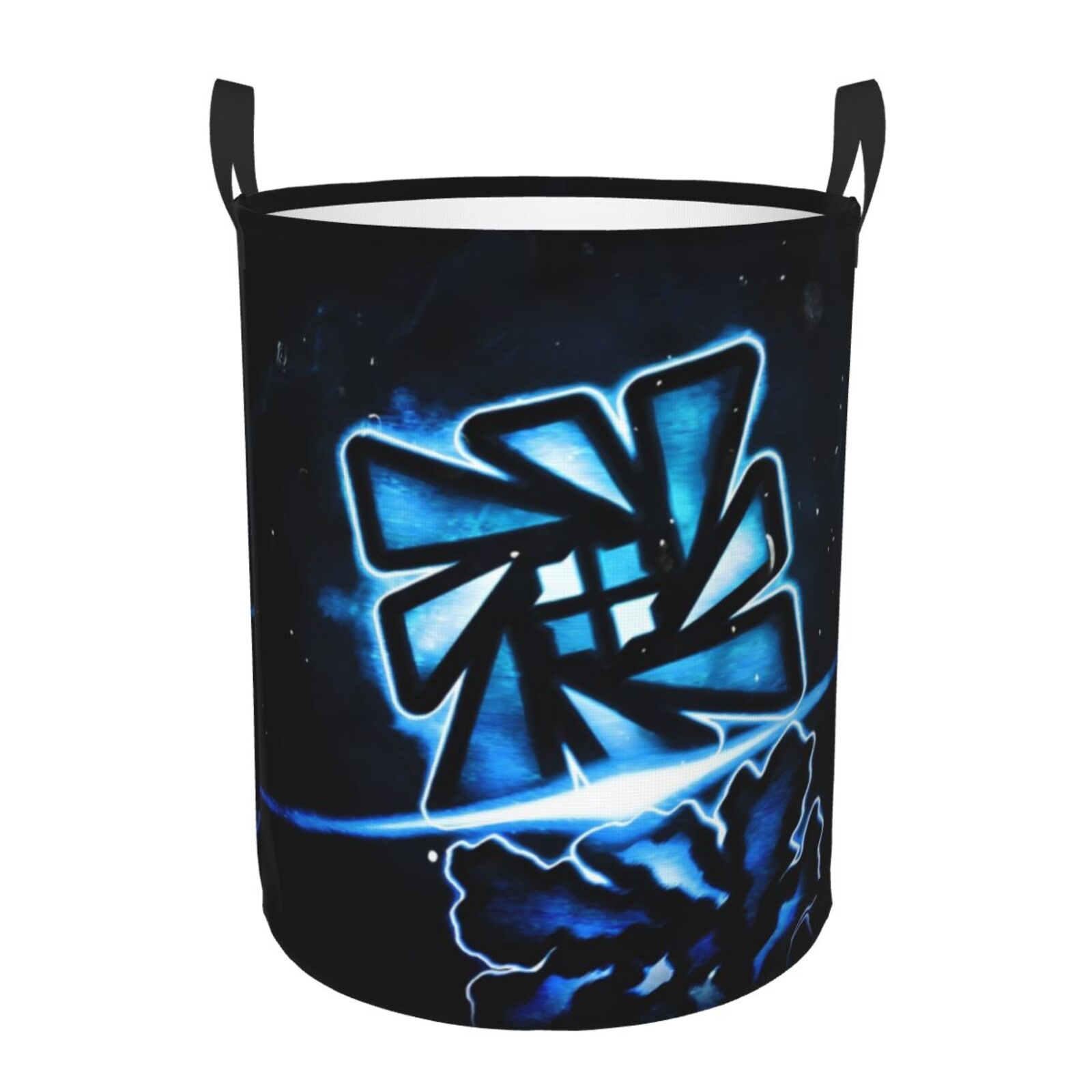 Ratiio Geometry Dash Print Large Sized Round Storage Basket Waterproof ...
