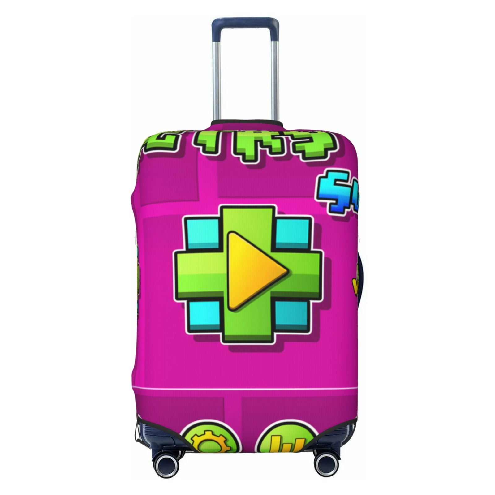 Ratiio Geometry Dash Print Luggage Cover Washable Suitcase Cover ...