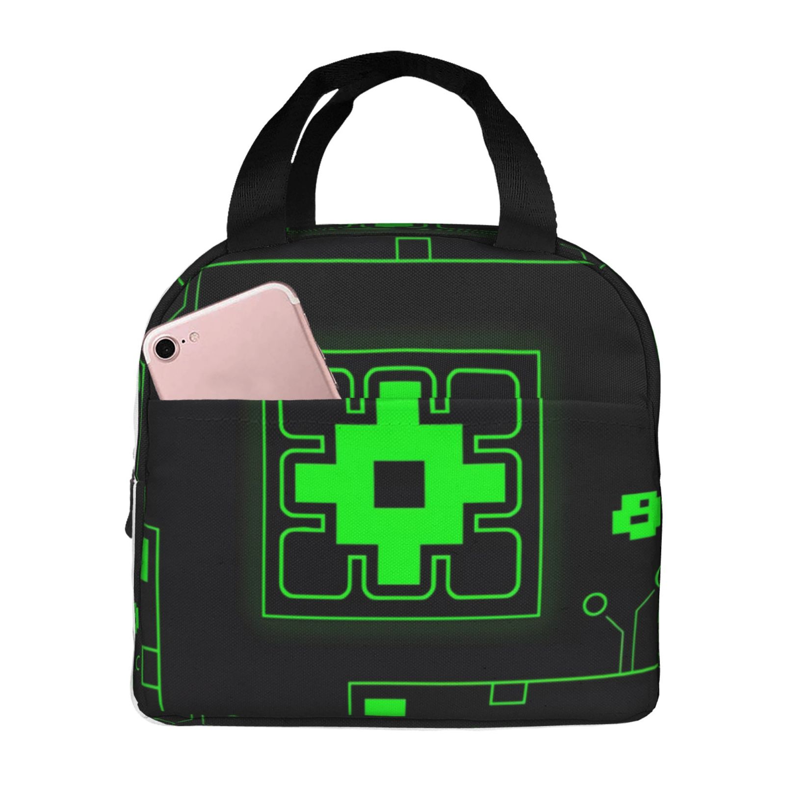 Ratiio Geometry Dash Print Lunch Bag Lunch Box Insulated Lunch Bag ...