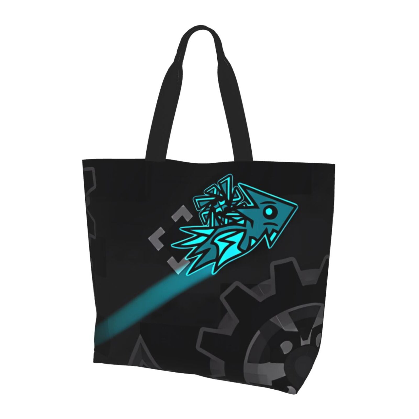 Ratiio Geometry Dash Print Reusable Grocery Bags - Washable, Foldable ...