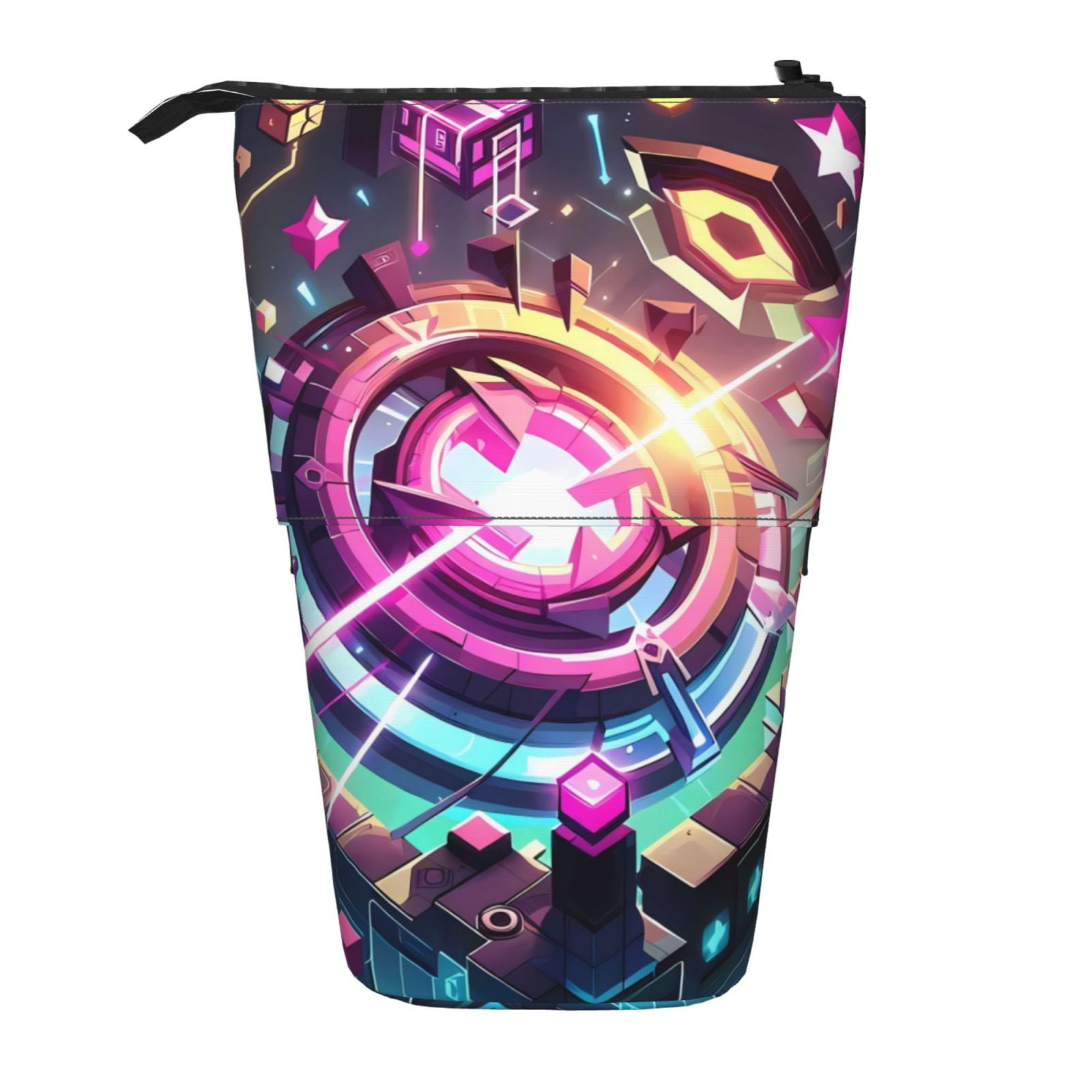 Ratiio Geometry Dash Print Telescopic Pencil Bag Pen Holder Stationery ...