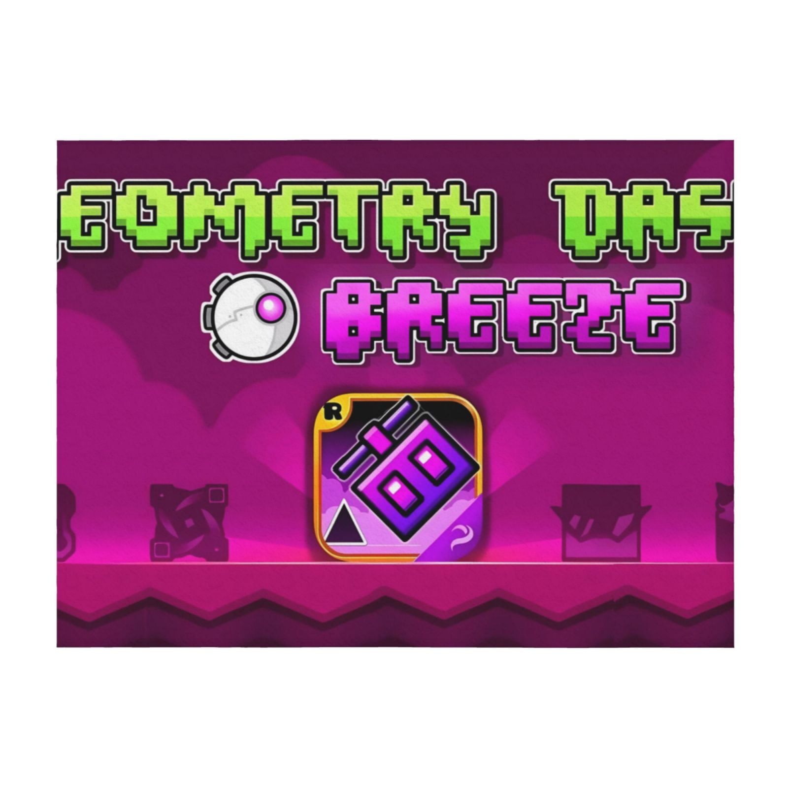 Ratiio Geometry Dash Print Throw Blanket for Couch Sofa or Bed Throw ...