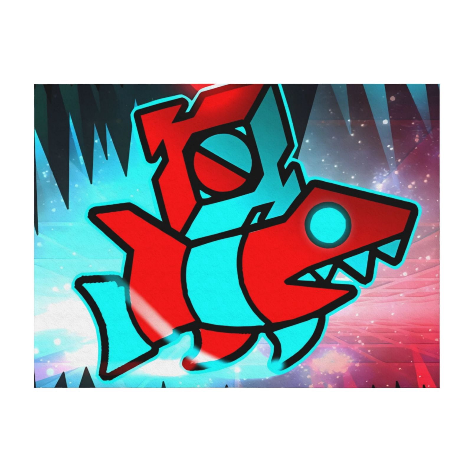 Ratiio Geometry Dash Print Throw Blanket for Couch Sofa or Bed Throw ...