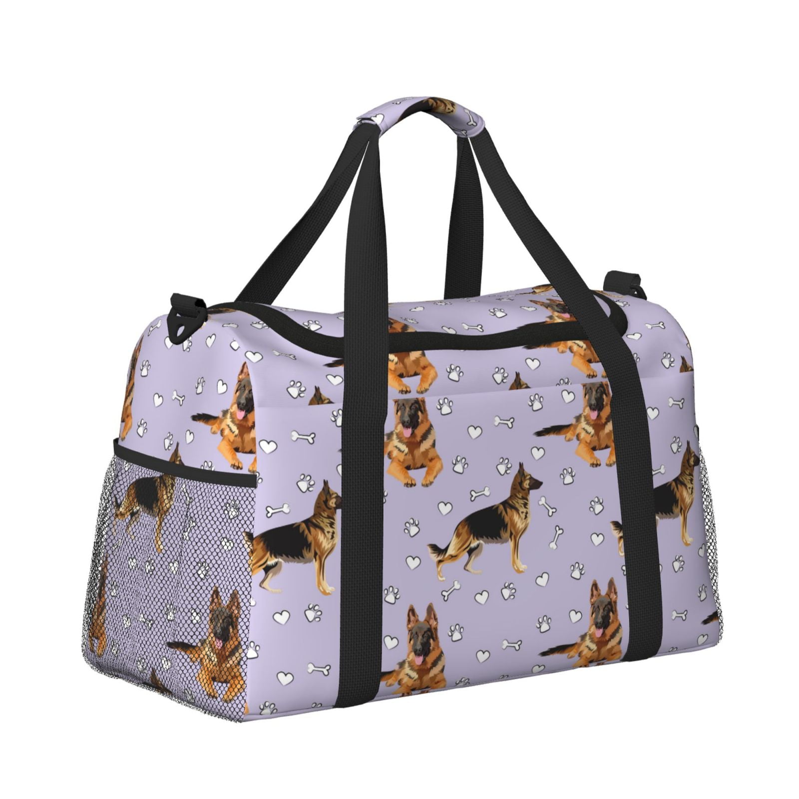 Ratiio German Shepherd Dog Pattern Hand Travel Bag, Weekender Carry On ...