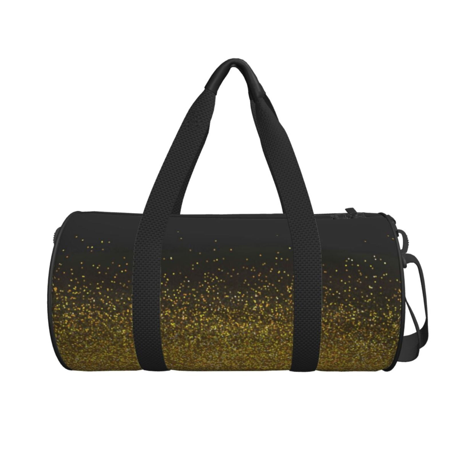 Ratiio Gold Glitter Gradient Pattern Foldable Sports Gym Bag with Wet ...