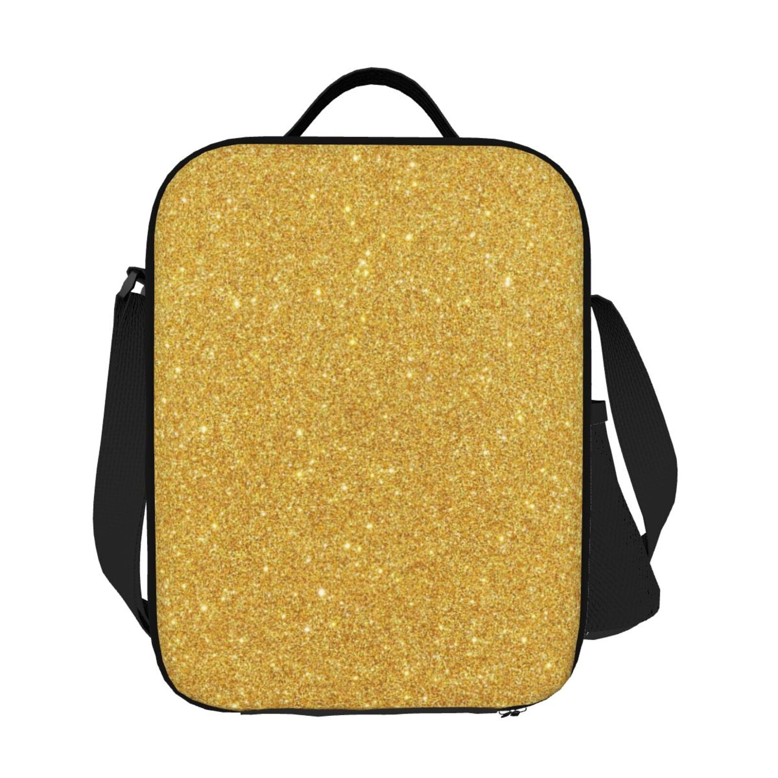Ratiio Gold Shiny Print Lunch Box - Reusable Lunch Bag Men Adult Women ...