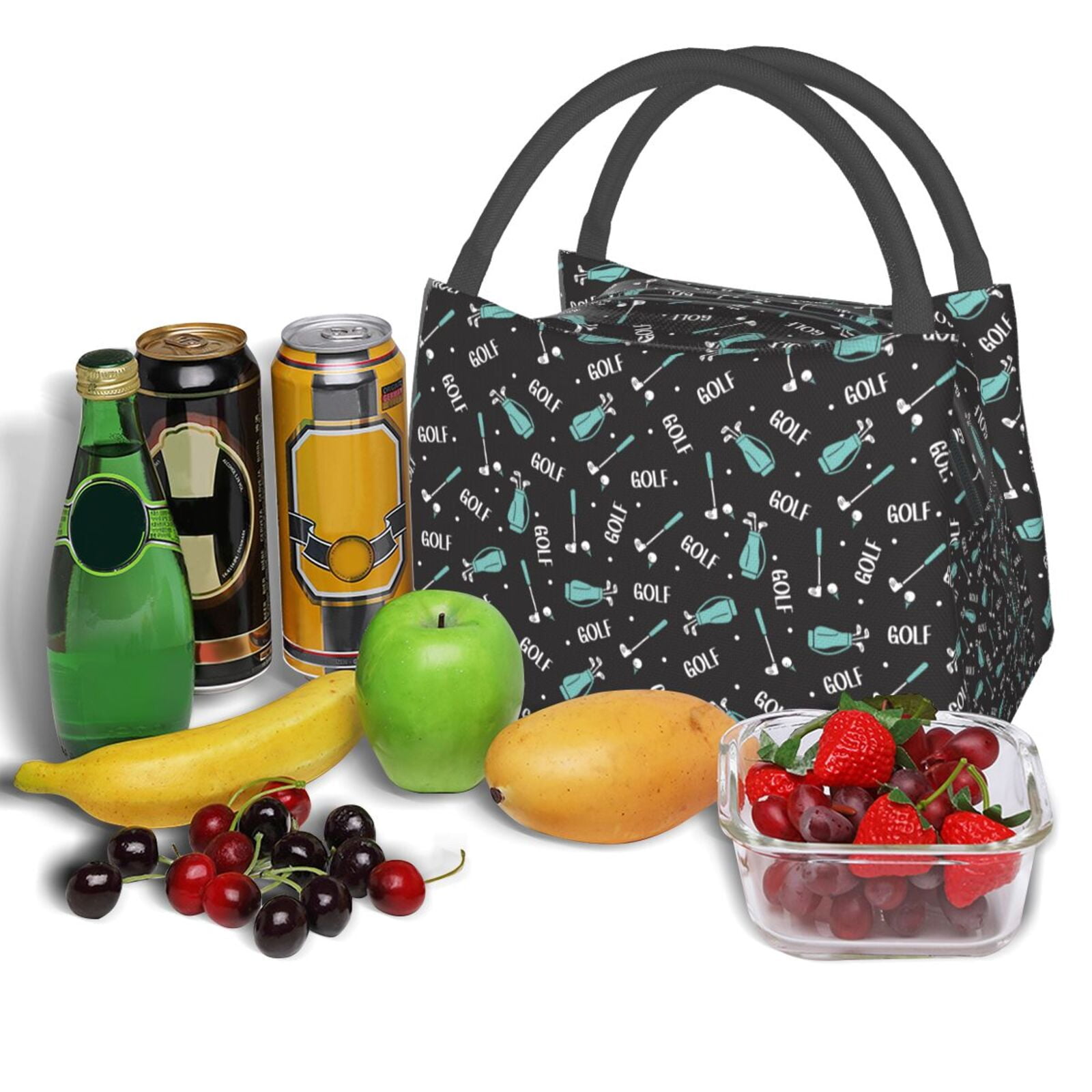 Ratiio Golf Bags And Balls Pattern Portable Insulation Lunch Bag ...
