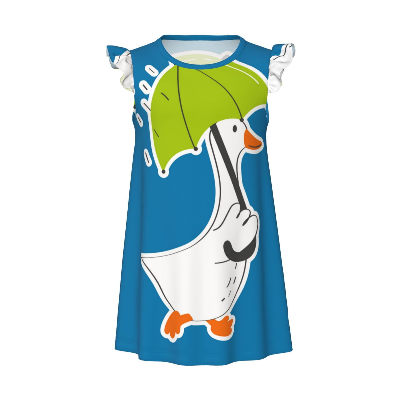 Ratiio Goose Holding an Umbrella Print Girls Nightgowns, Princess ...