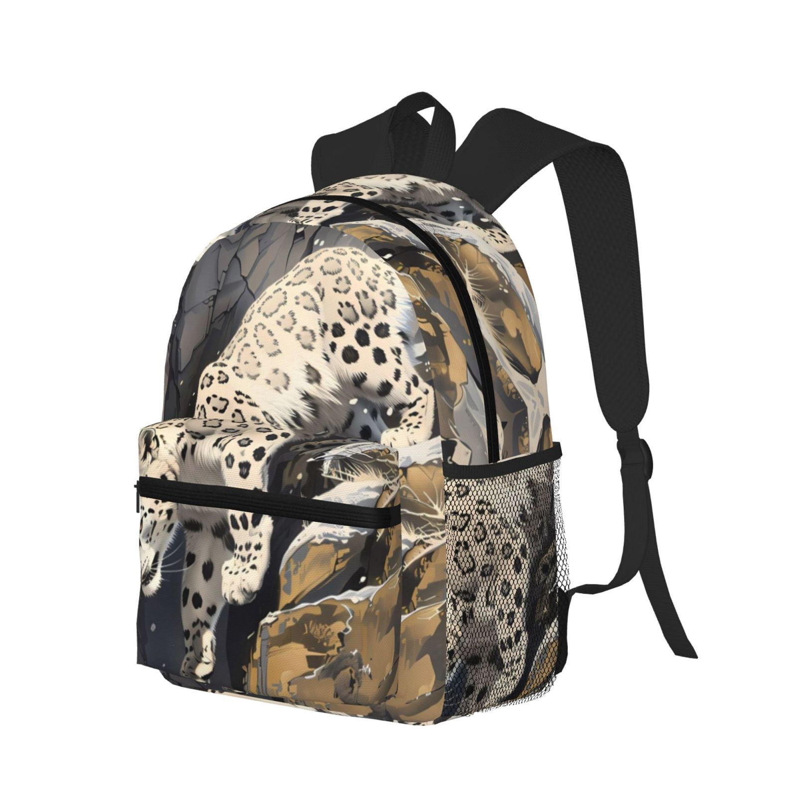 Ratiio Graceful Snow Leopard Print Casual Backpack for Men and Women ...