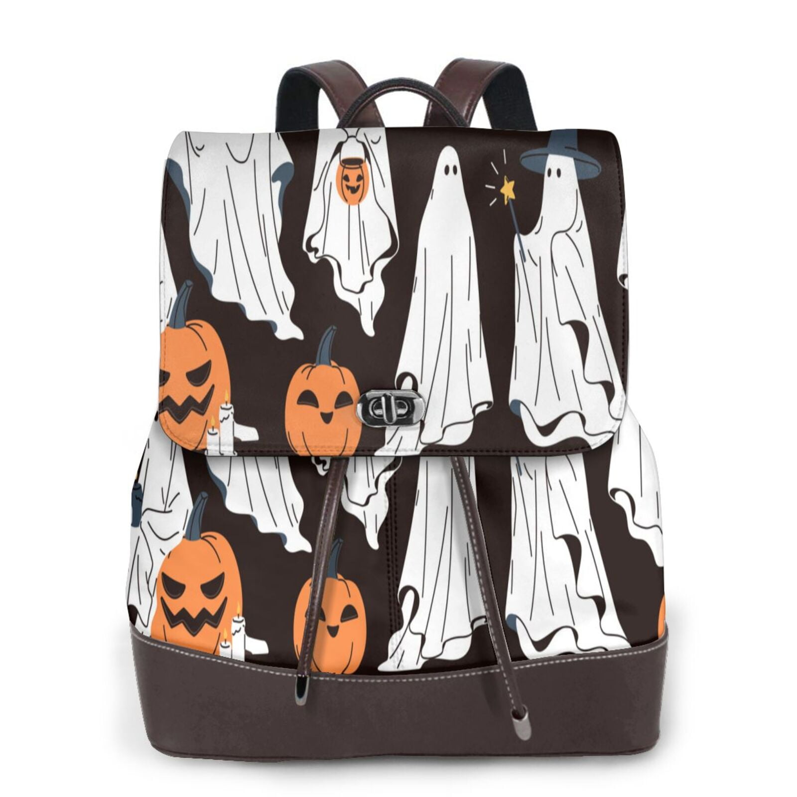 Ratiio Halloween Ghosts And Pumpkins Pattern Womens Backpack Purse ...