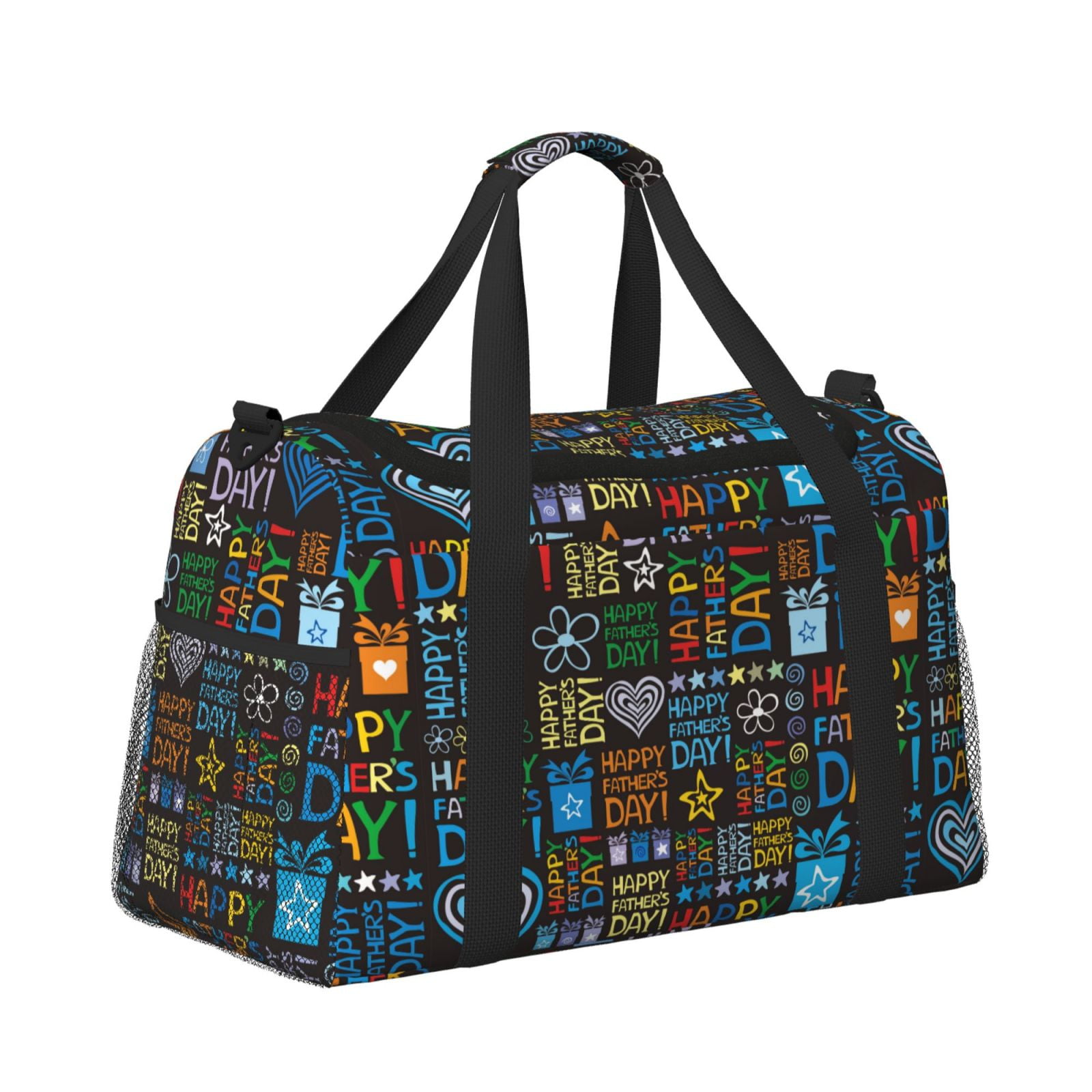 Ratiio Happy Father Day Pattern Hand Travel Bag, Weekender Carry On for ...