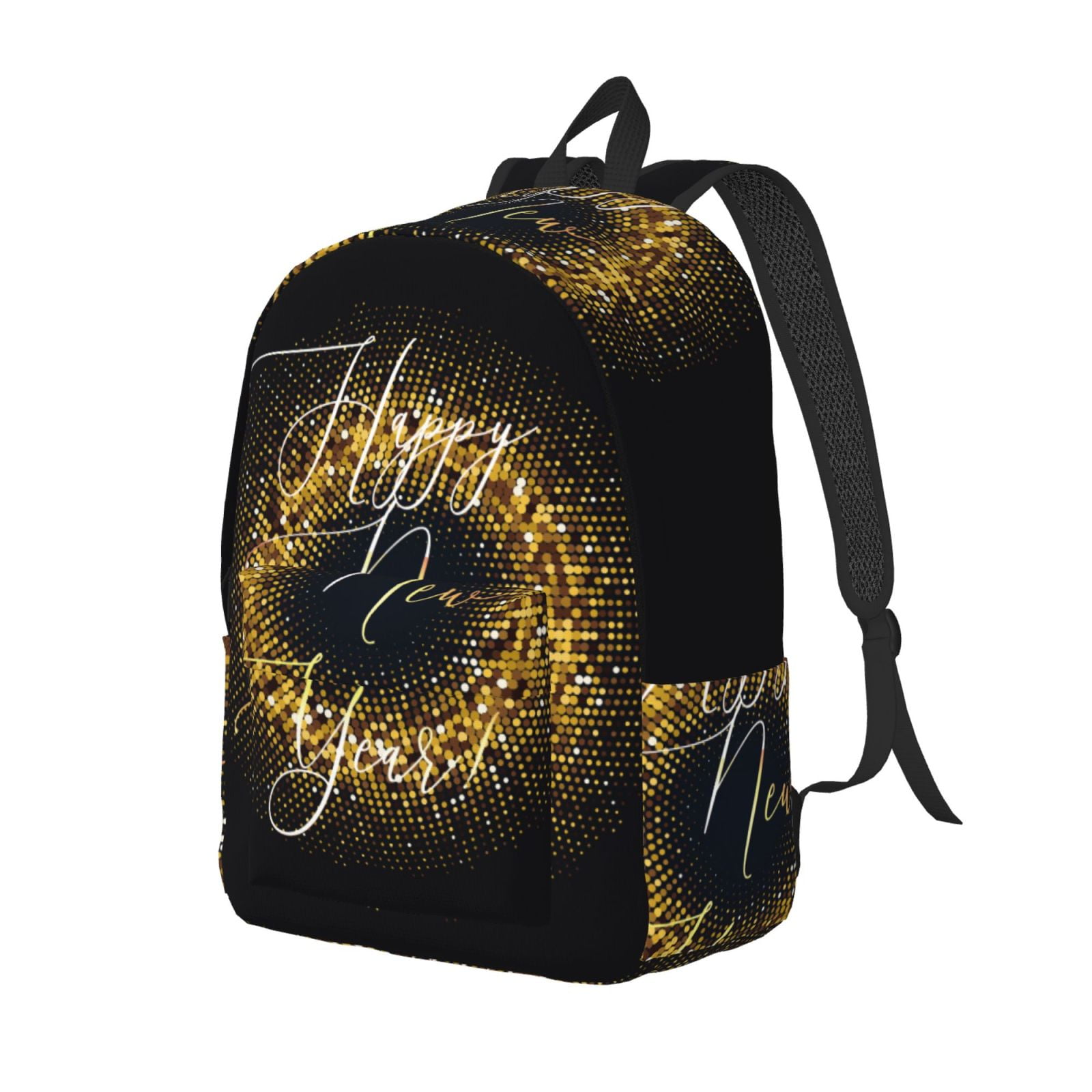 Ratiio Happy New Year 2026 Print Canvas Backpack for Women & Men Retro ...