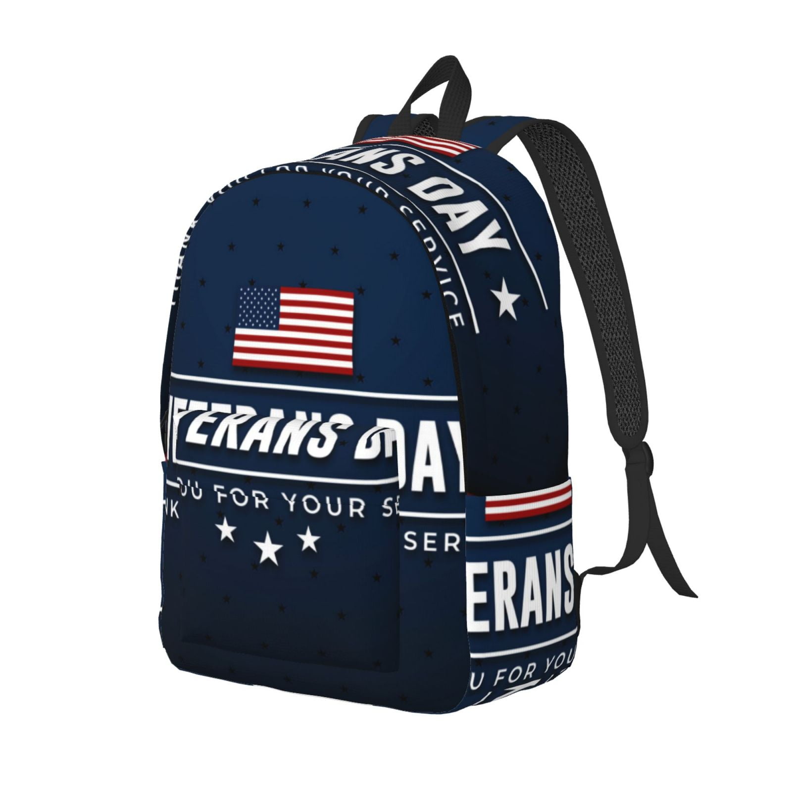 Ratiio Happy Veterans Day Print Canvas Backpack for Women & Men Retro ...