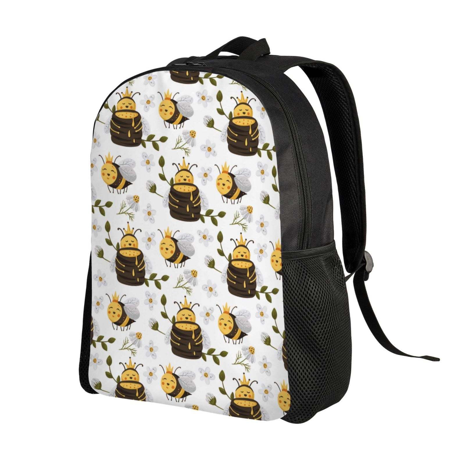 Ratiio Honey Bee Insect Print Backpack with Padded 15-inch Laptop ...