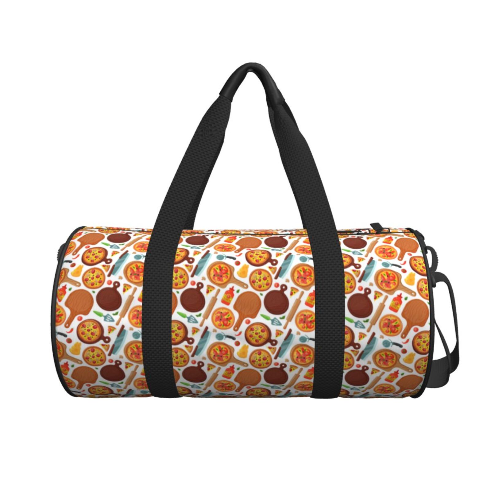 Ratiio Hot Fresh Pizza Pattern Foldable Sports Gym Bag with Wet Dry ...