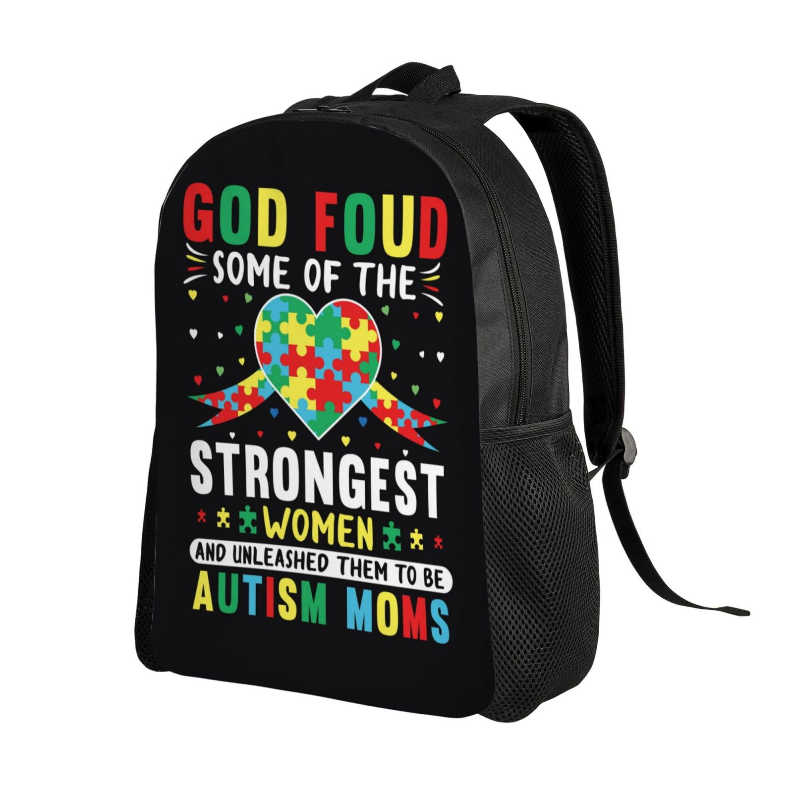 Ratiio I Love With Autism Print Backpack with Padded 15-inch Laptop ...