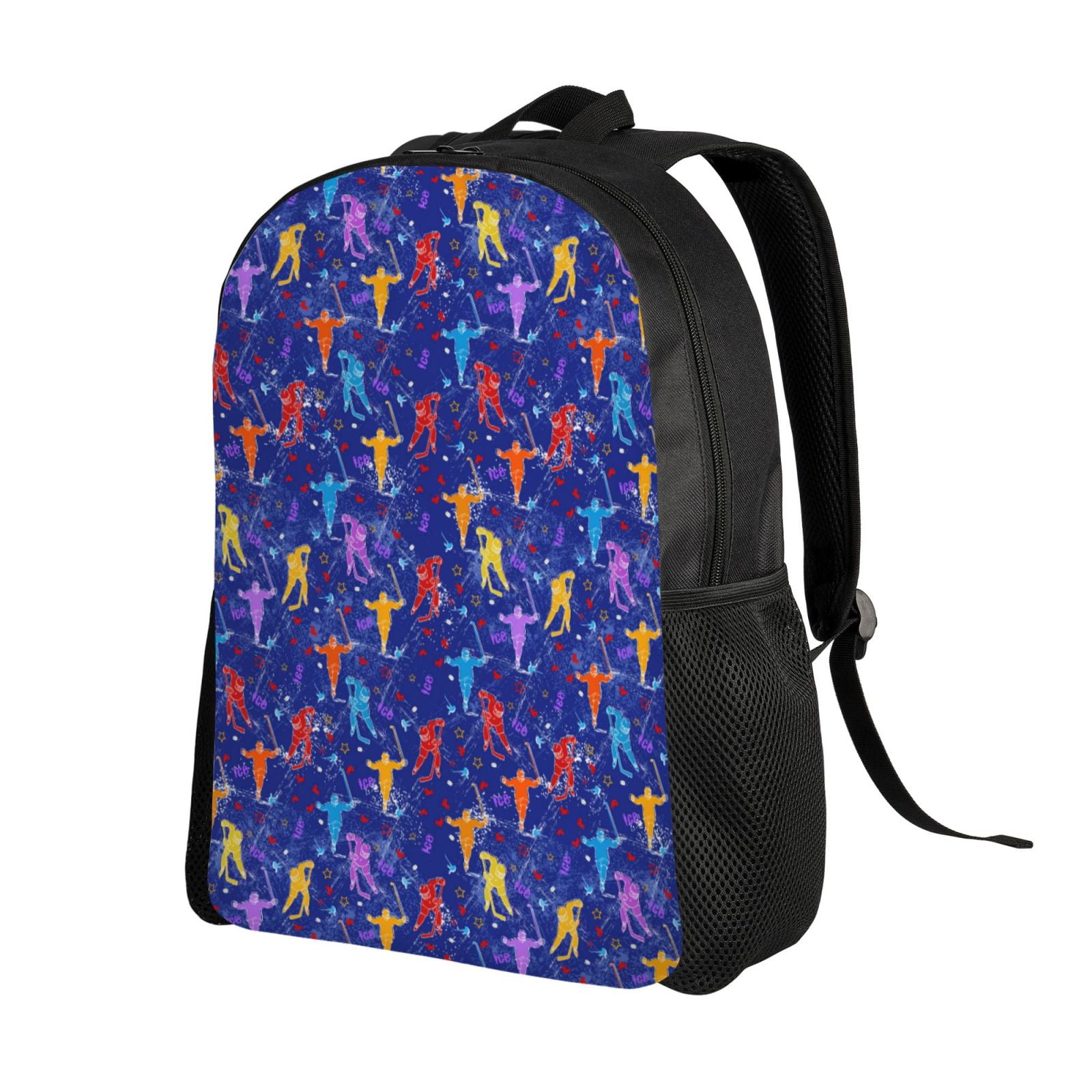 Ratiio Ice Hockey Players With Puck Print Backpack with Padded 15-inch ...