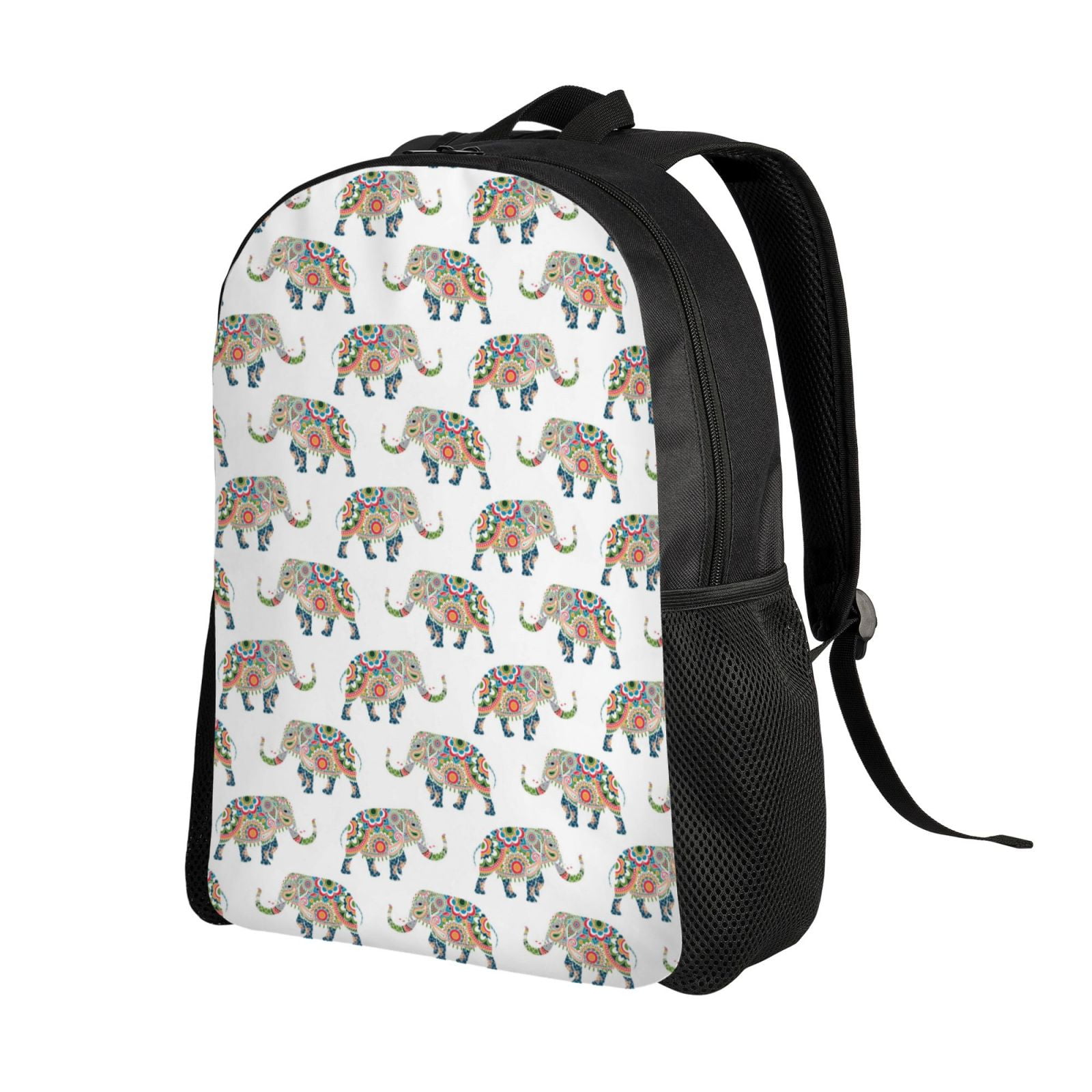 Ratiio Indian Elephant Print Backpack with Padded 15-inch Laptop Sleeve ...