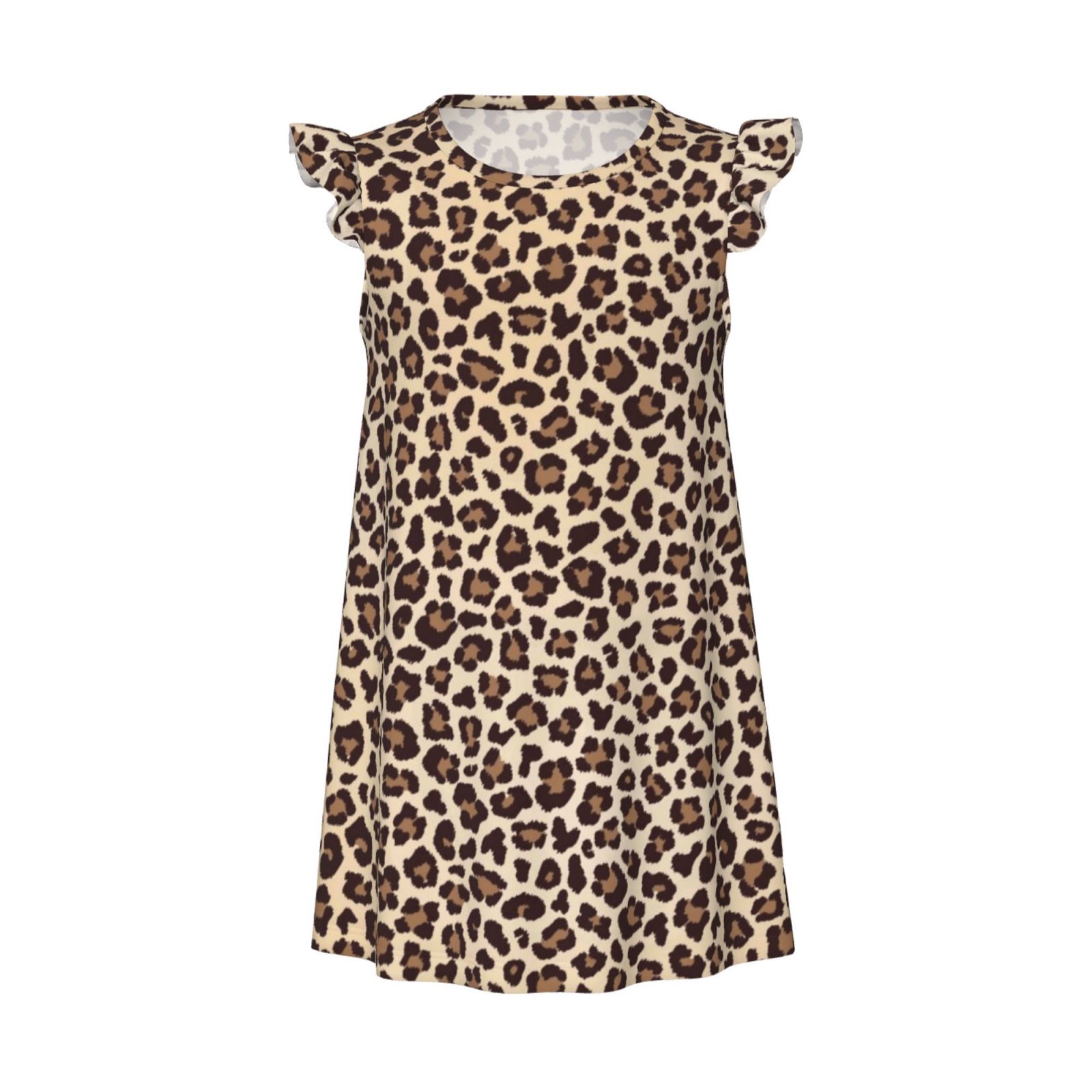Ratiio Leopard Print-2 Print Girls Nightgowns, Princess Pajama Dresses ...