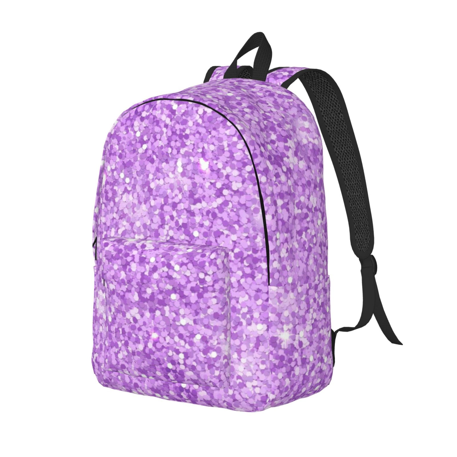 Ratiio Lilac Glittering Print Canvas Backpack for Women & Men Retro ...