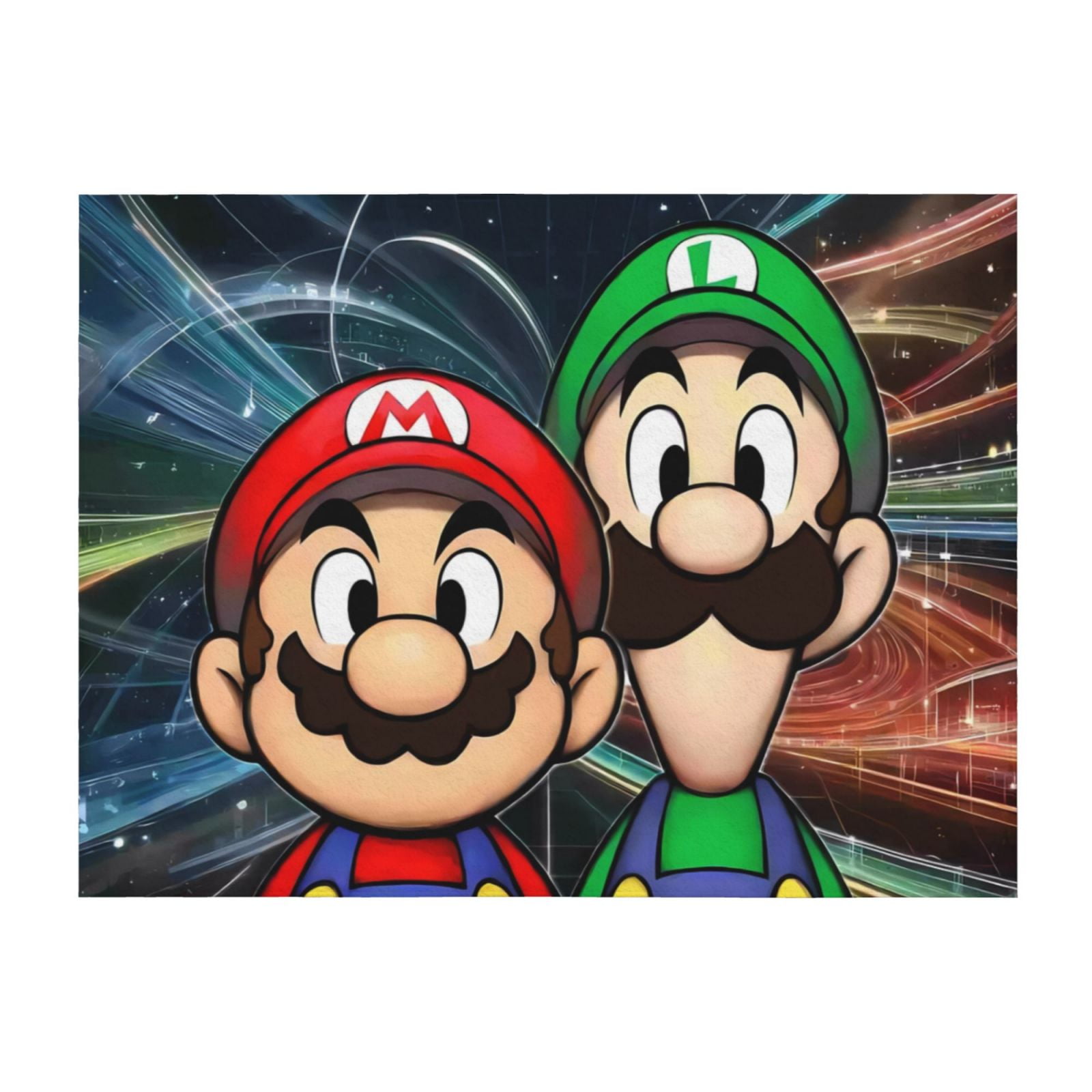 Ratiio Mario Print Throw Blanket for Couch Sofa or Bed Throw Size, Soft ...