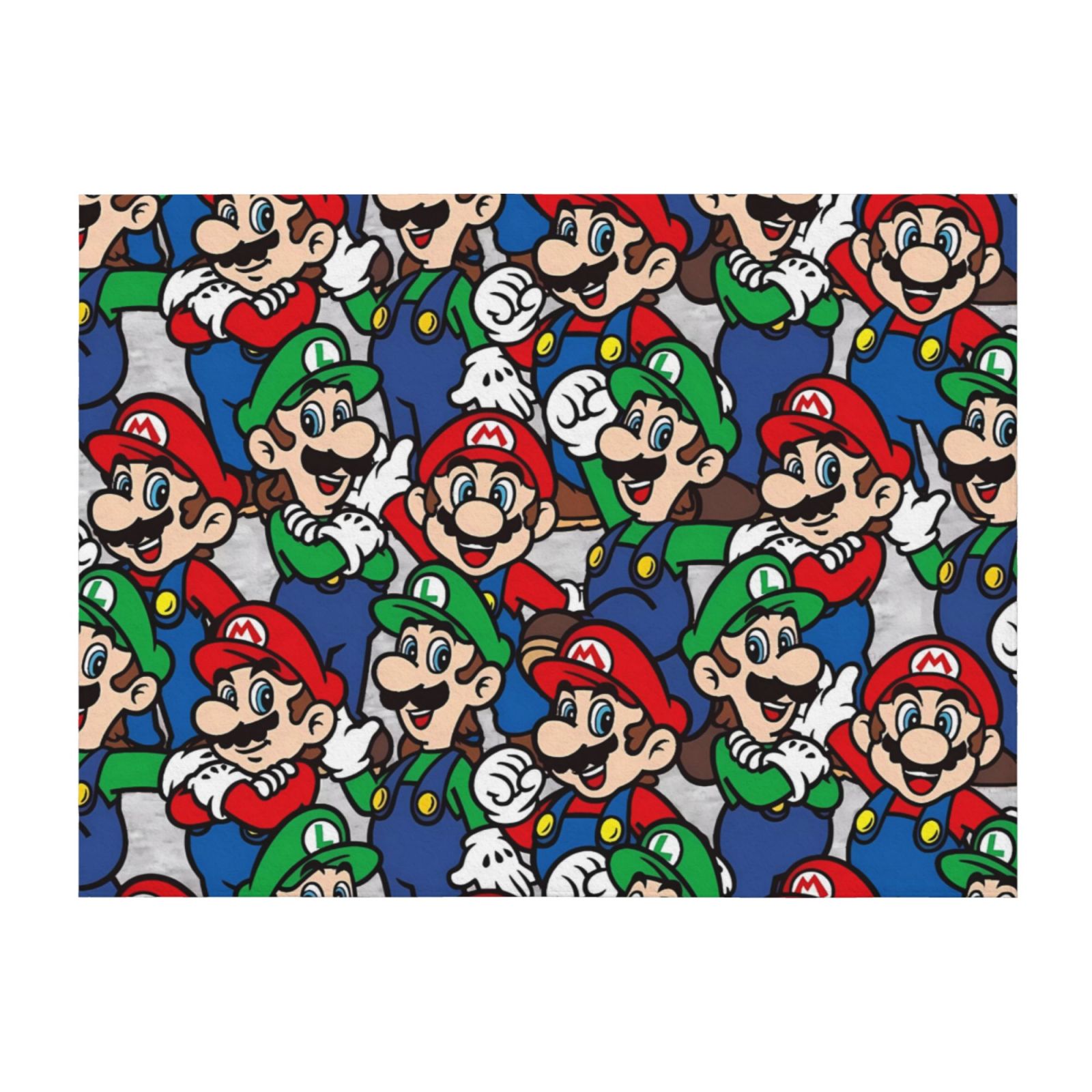 Ratiio Mario Print Throw Blanket for Couch Sofa or Bed Throw Size, Soft ...
