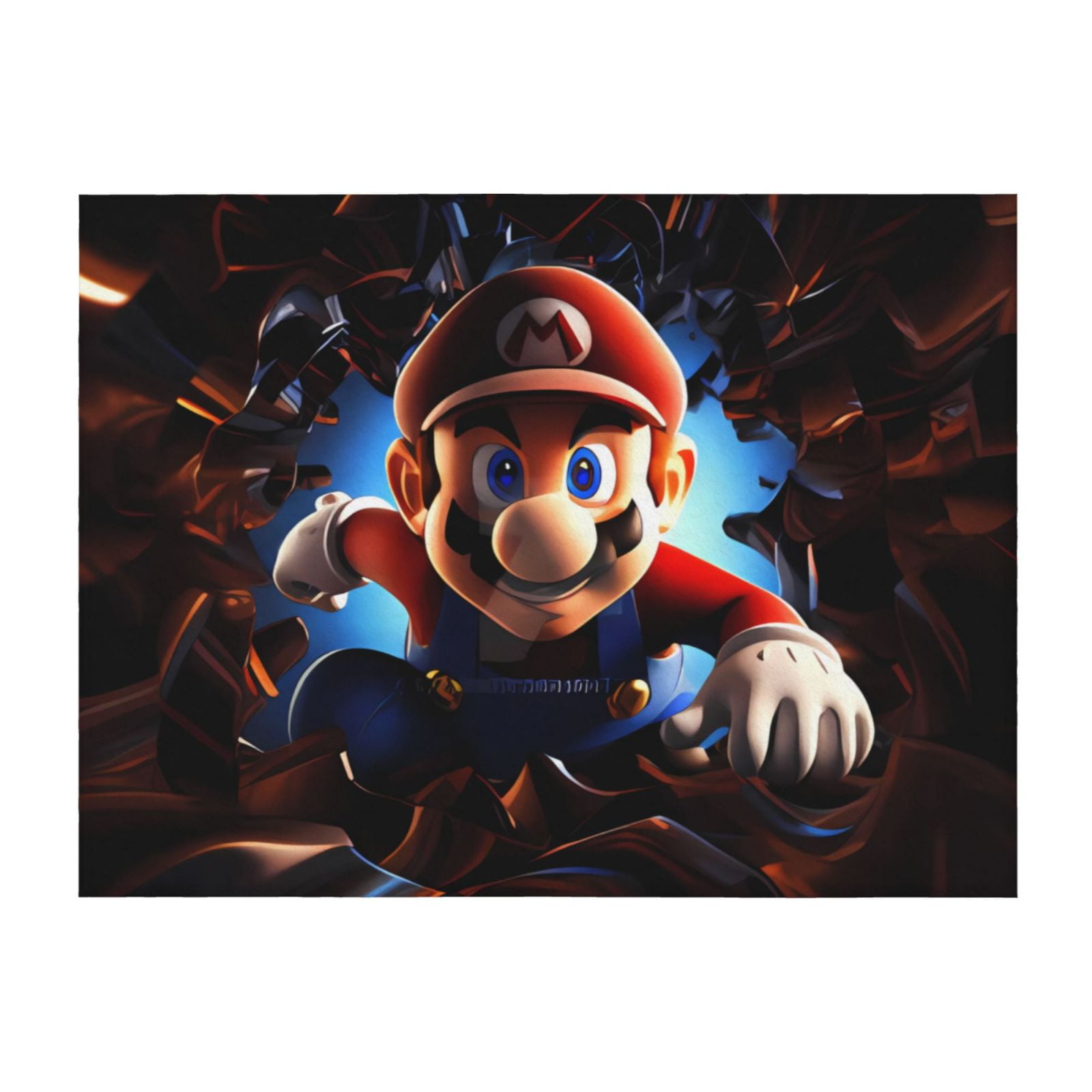 Ratiio Mario Print Throw Blanket for Couch Sofa or Bed Throw Size, Soft ...