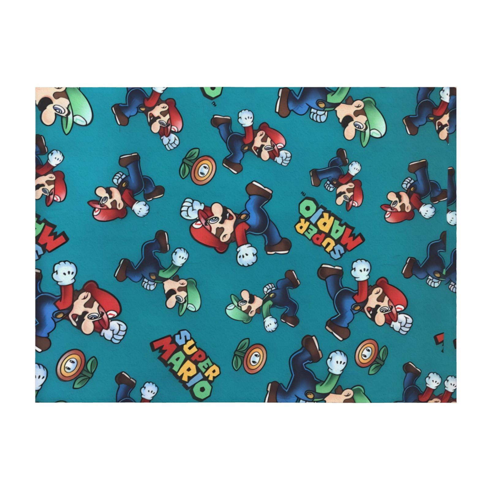 Ratiio Mario Print Throw Blanket for Couch Sofa or Bed Throw Size, Soft ...