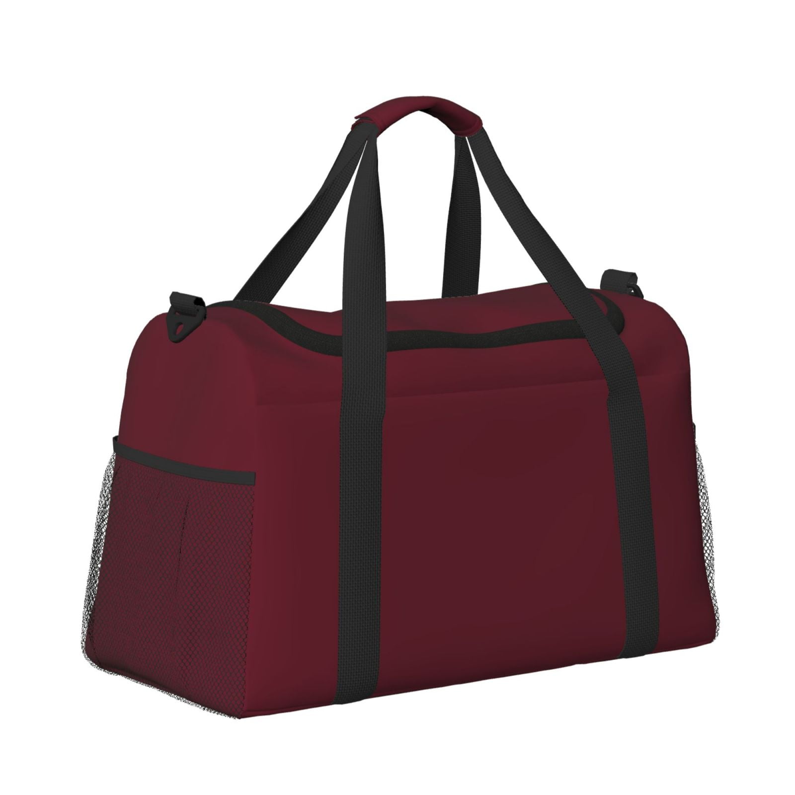 Ratiio Maroon Pattern Hand Travel Bag, Weekender Carry On for Women Men ...