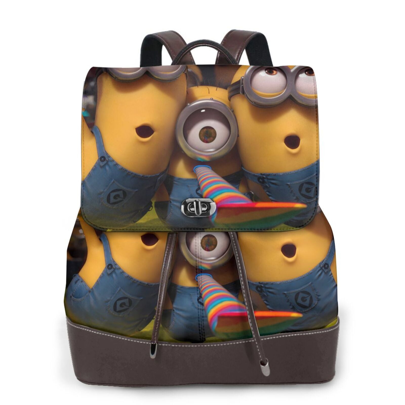 Ratiio Minions Print Laptop Backpack for Women Slim Computer Bag Work ...