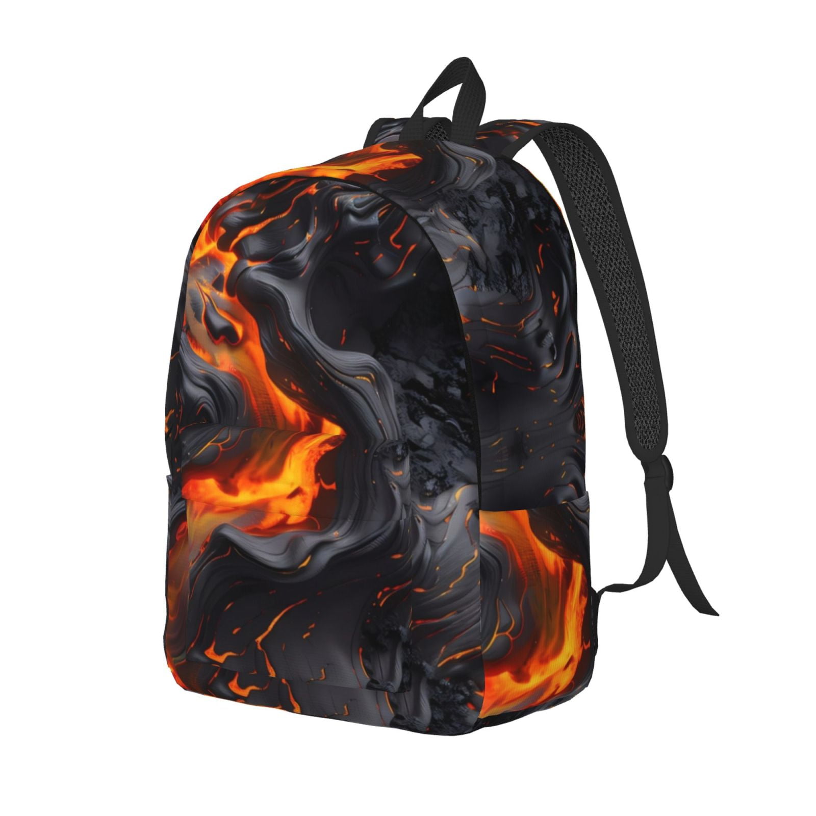 Ratiio Molten Lava Abstract Flow Print Canvas Backpack for Women & Men ...