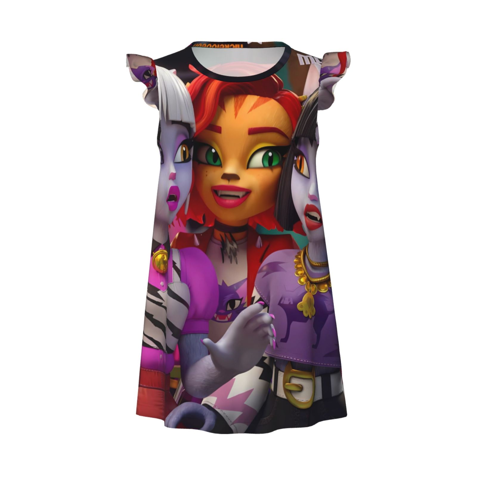 Ratiio Monster High Print Girls Nightgowns, Princess Pajama Dresses for ...