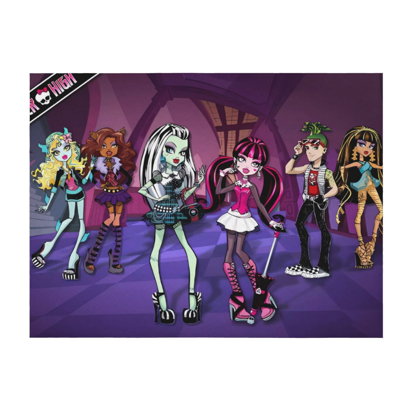 Ratiio Monster High Print Throw Blanket for Couch Sofa or Bed Throw ...