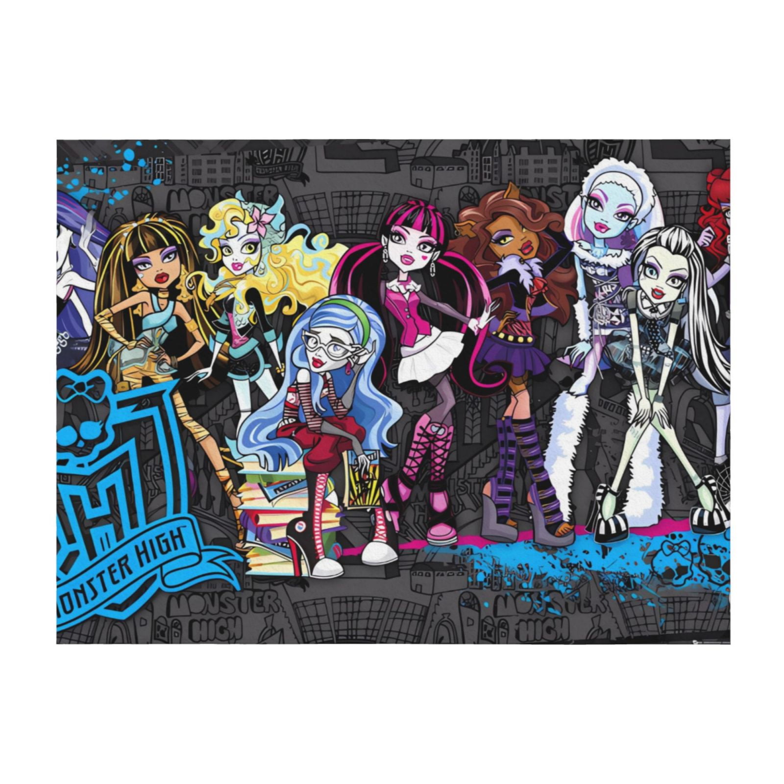 Ratiio Monster High Print Throw Blanket for Couch Sofa or Bed Throw ...