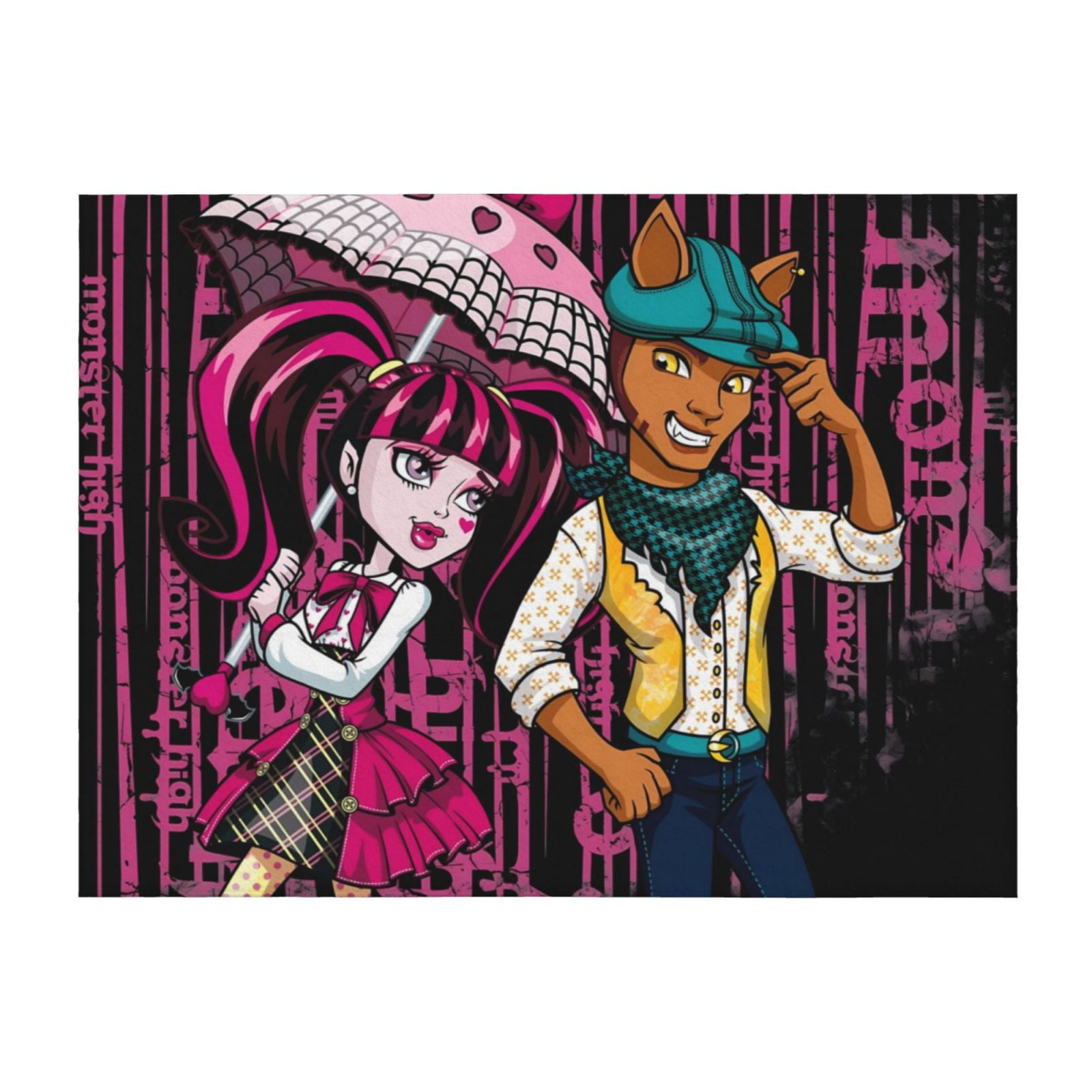 Ratiio Monster High Print Throw Blanket for Couch Sofa or Bed Throw ...