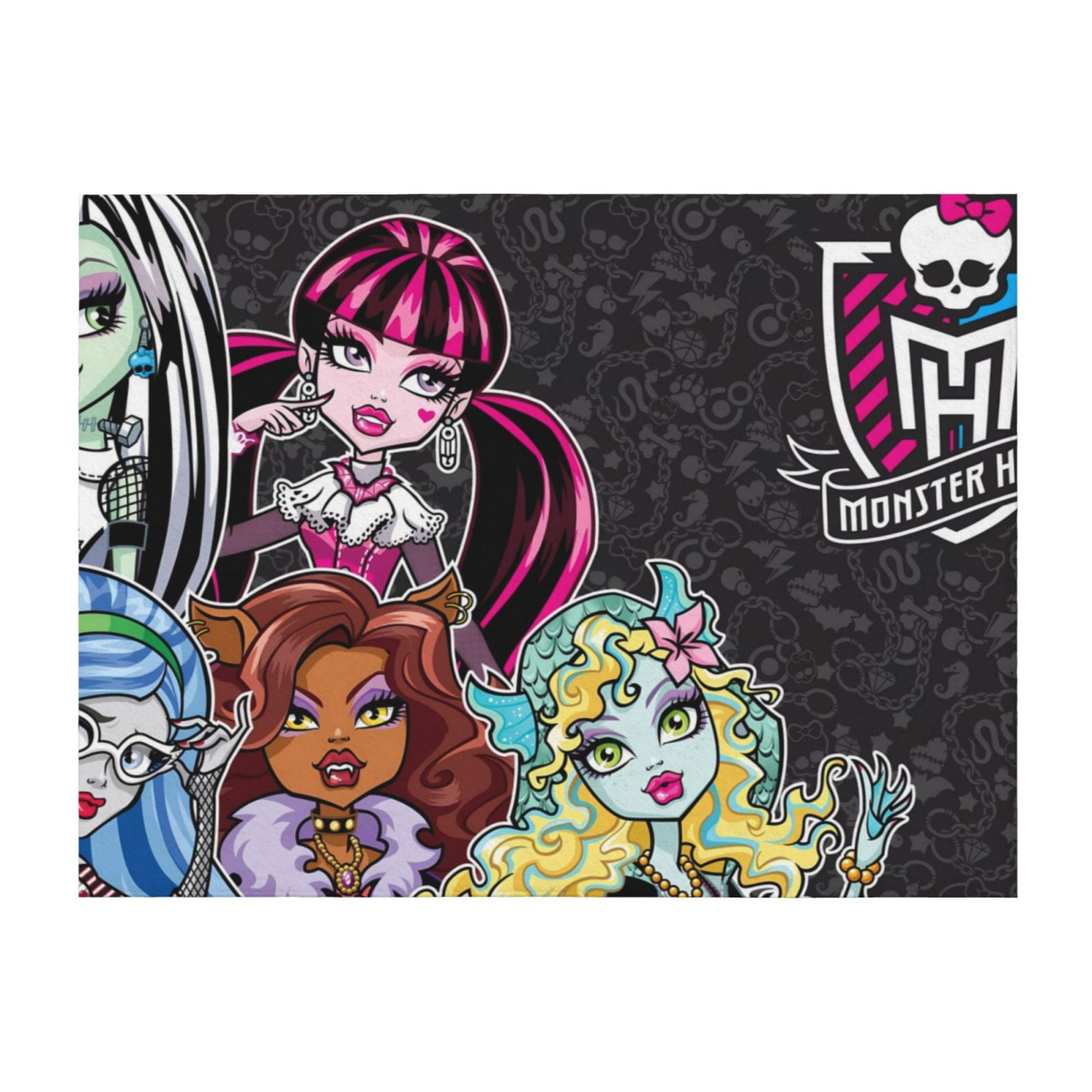Ratiio Monster High Print Throw Blanket for Couch Sofa or Bed Throw ...