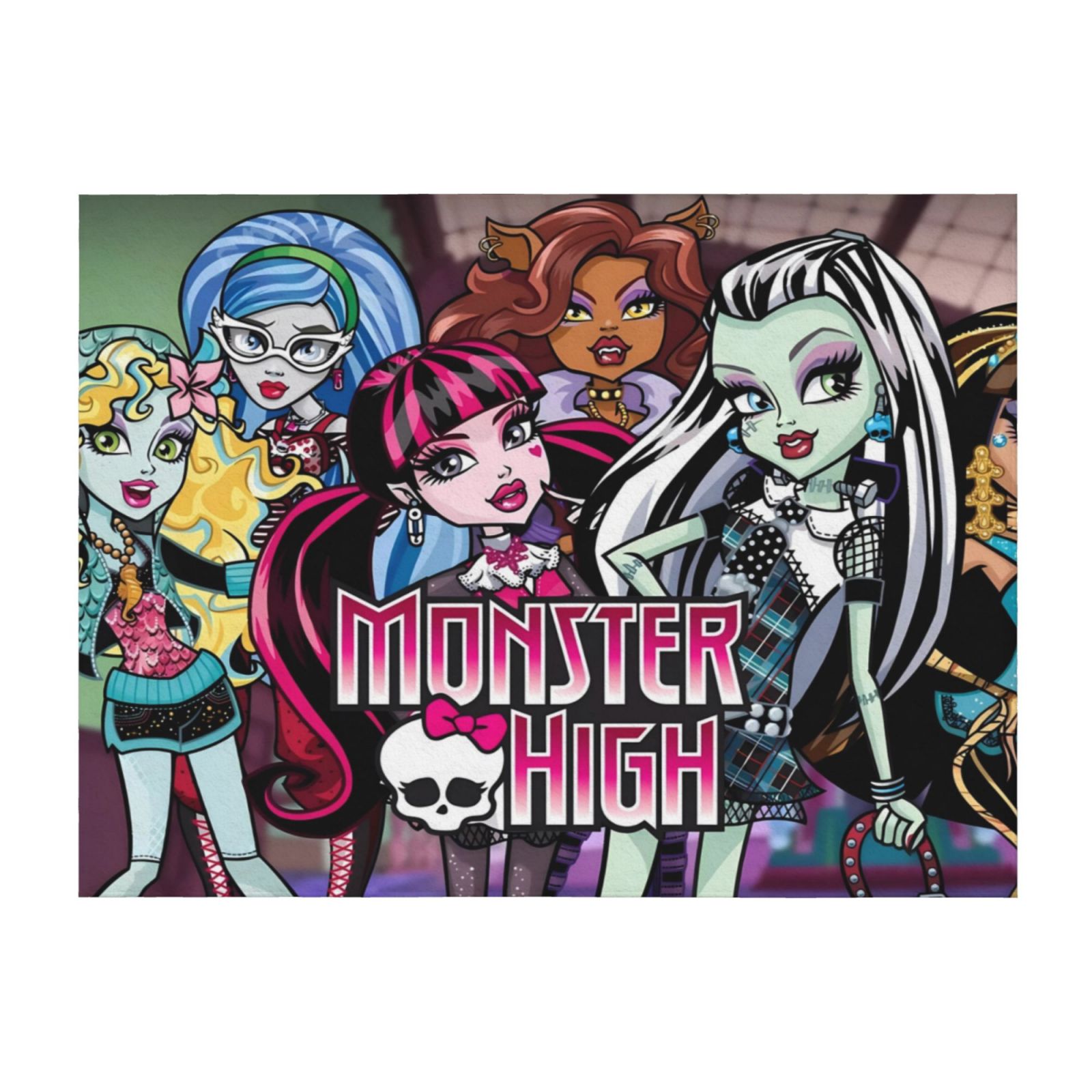 Ratiio Monster High Print Throw Blanket for Couch Sofa or Bed Throw ...