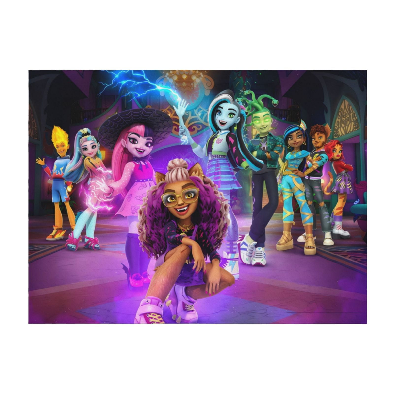 Ratiio Monster High Print Throw Blanket for Couch Sofa or Bed Throw ...