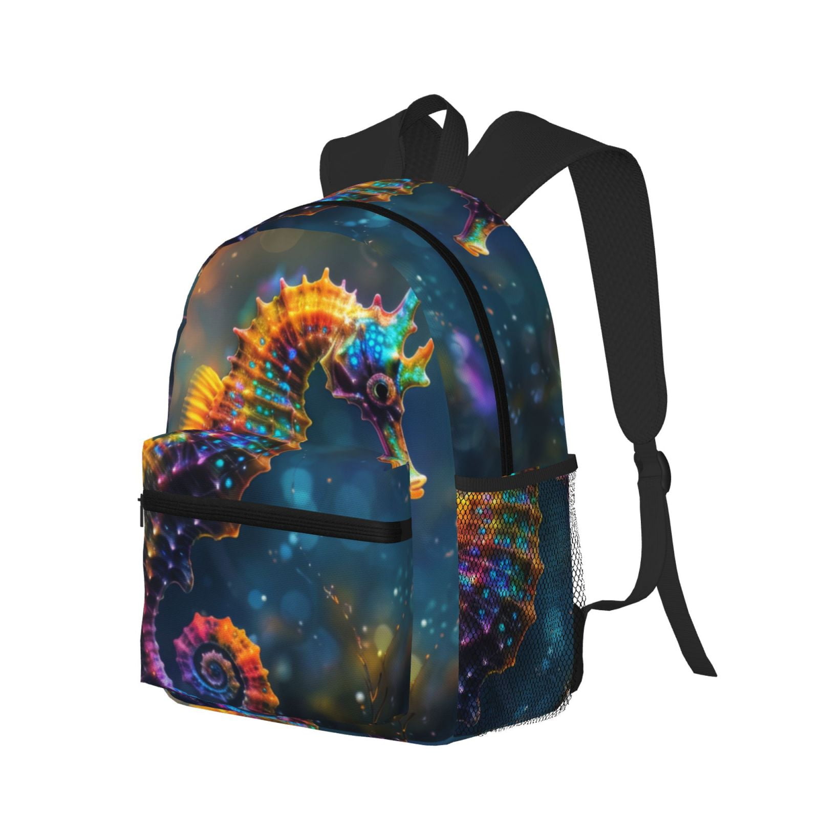 Ratiio Neon Seahorse Underwater Realm Print Casual Backpack for Men and ...