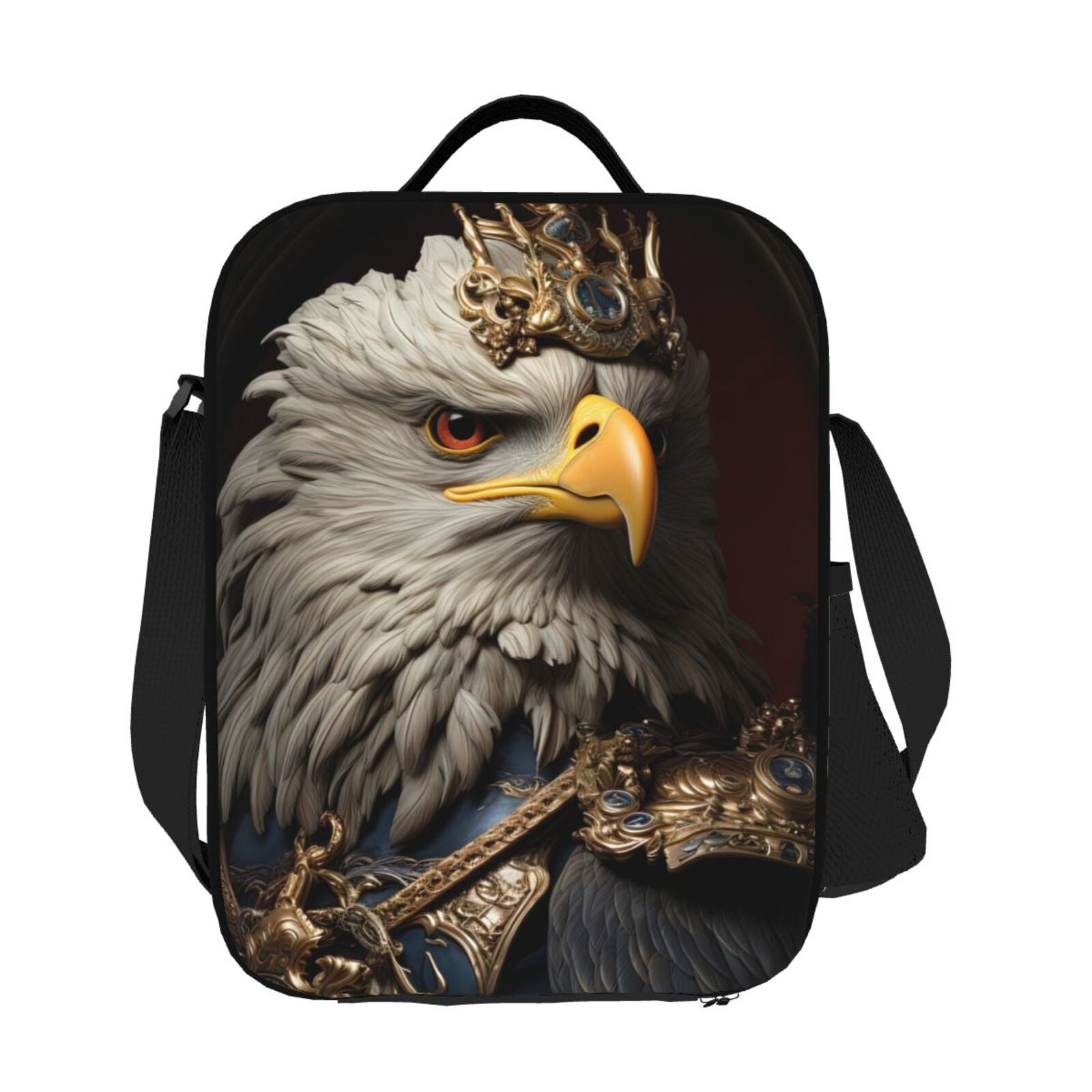 Ratiio Noble Style Bald Eagle Print Lunch Box - Reusable Lunch Bag Men ...