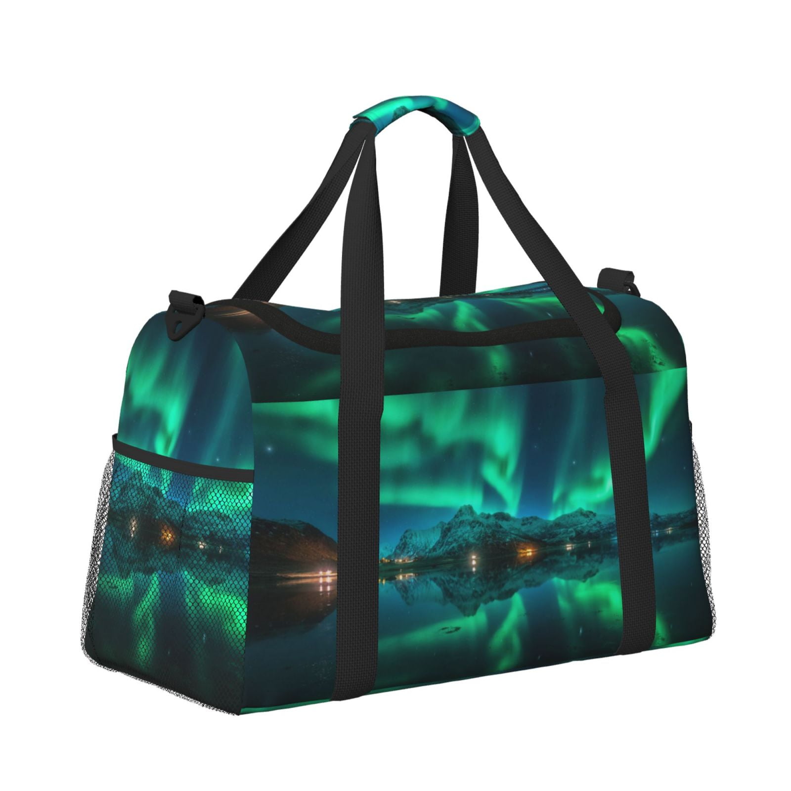 Ratiio Northern Lights Pattern Hand Travel Bag, Weekender Carry On for ...