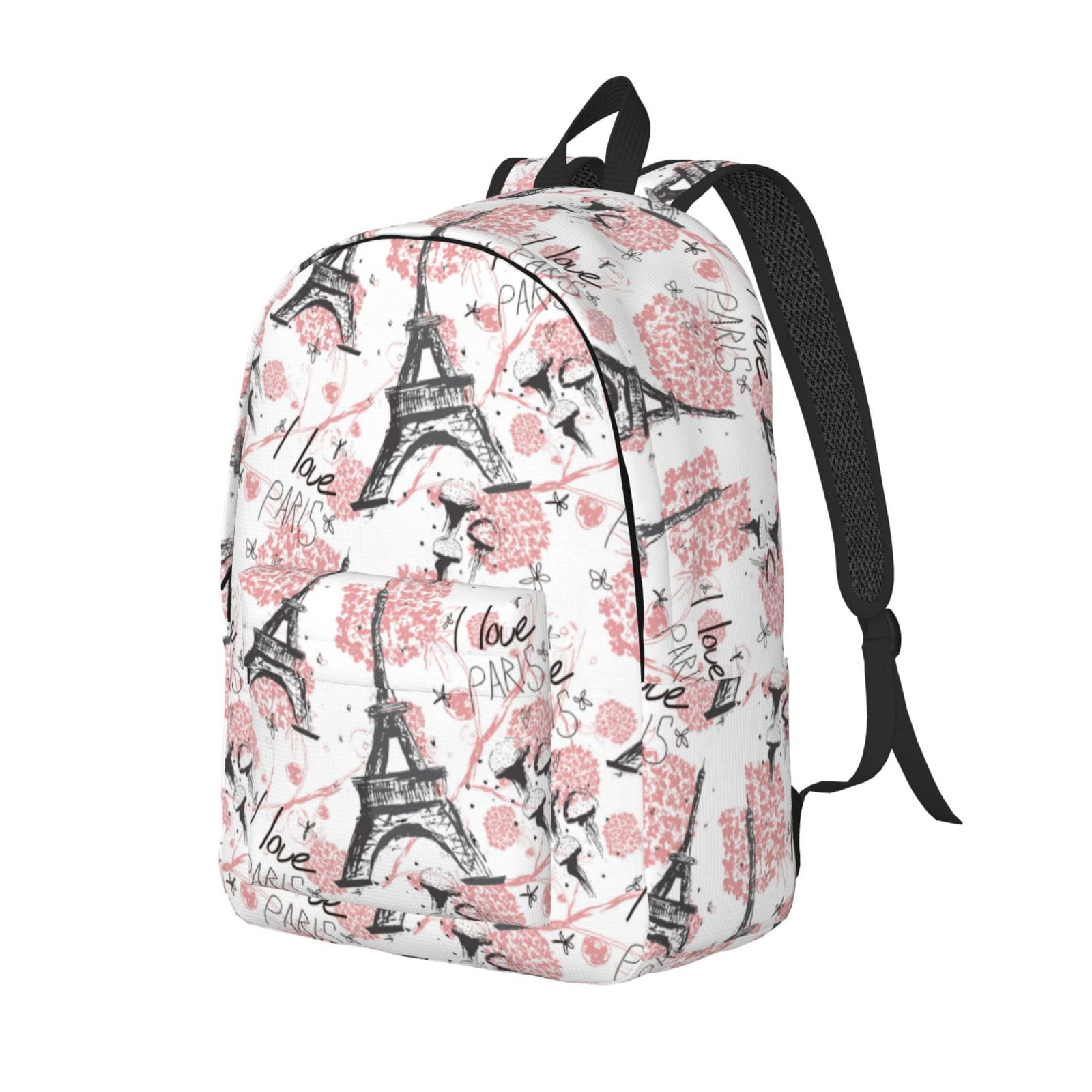 Ratiio Paris Print Canvas Backpack for Women & Men Retro Aesthetic ...