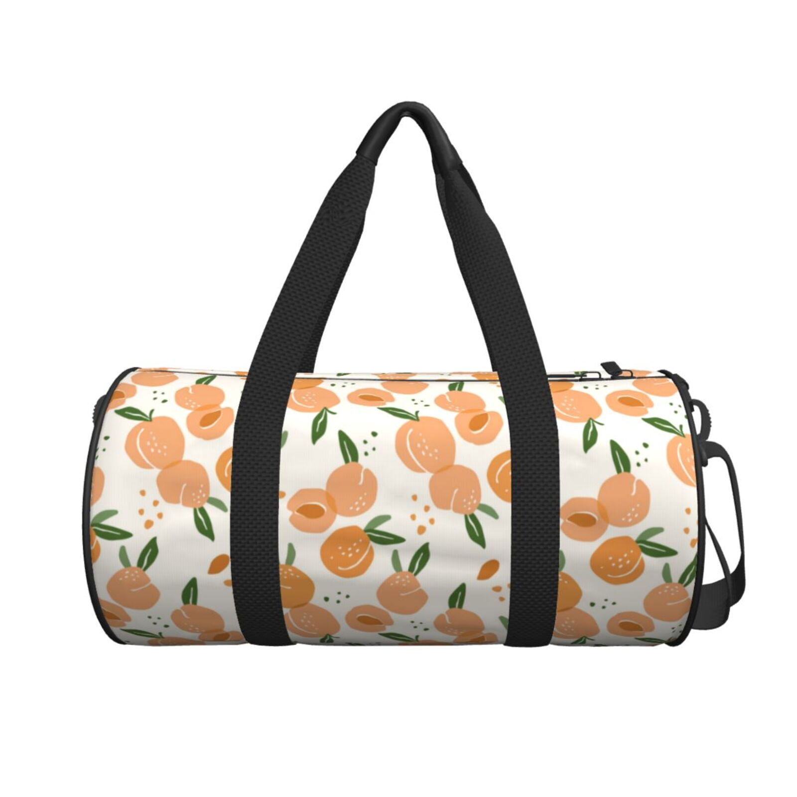 Ratiio Peaches Pattern Foldable Sports Gym Bag with Wet Dry Pocket ...