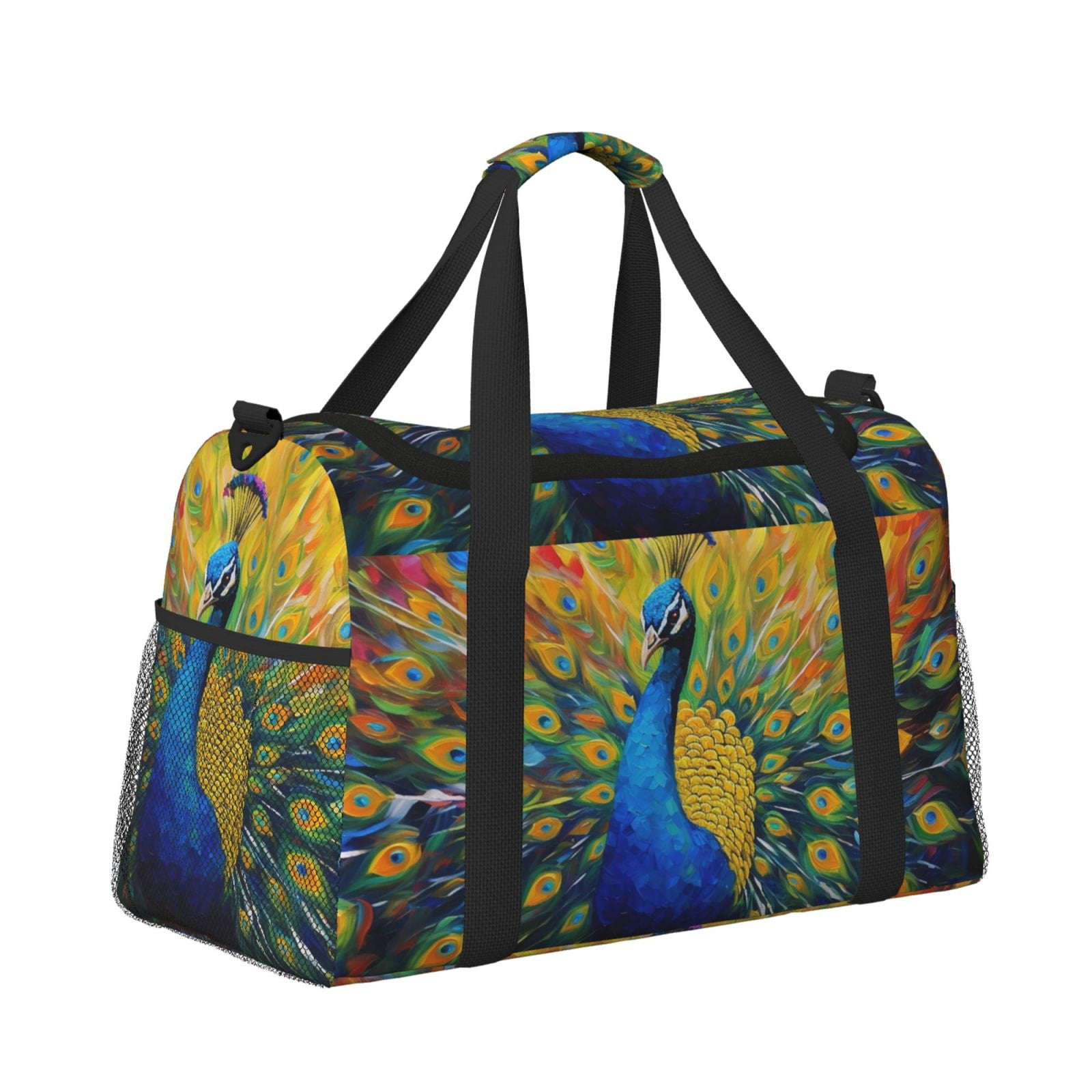 Ratiio Peacocks Pattern Hand Travel Bag, Weekender Carry On for Women Men, Sports Gym Bag ...