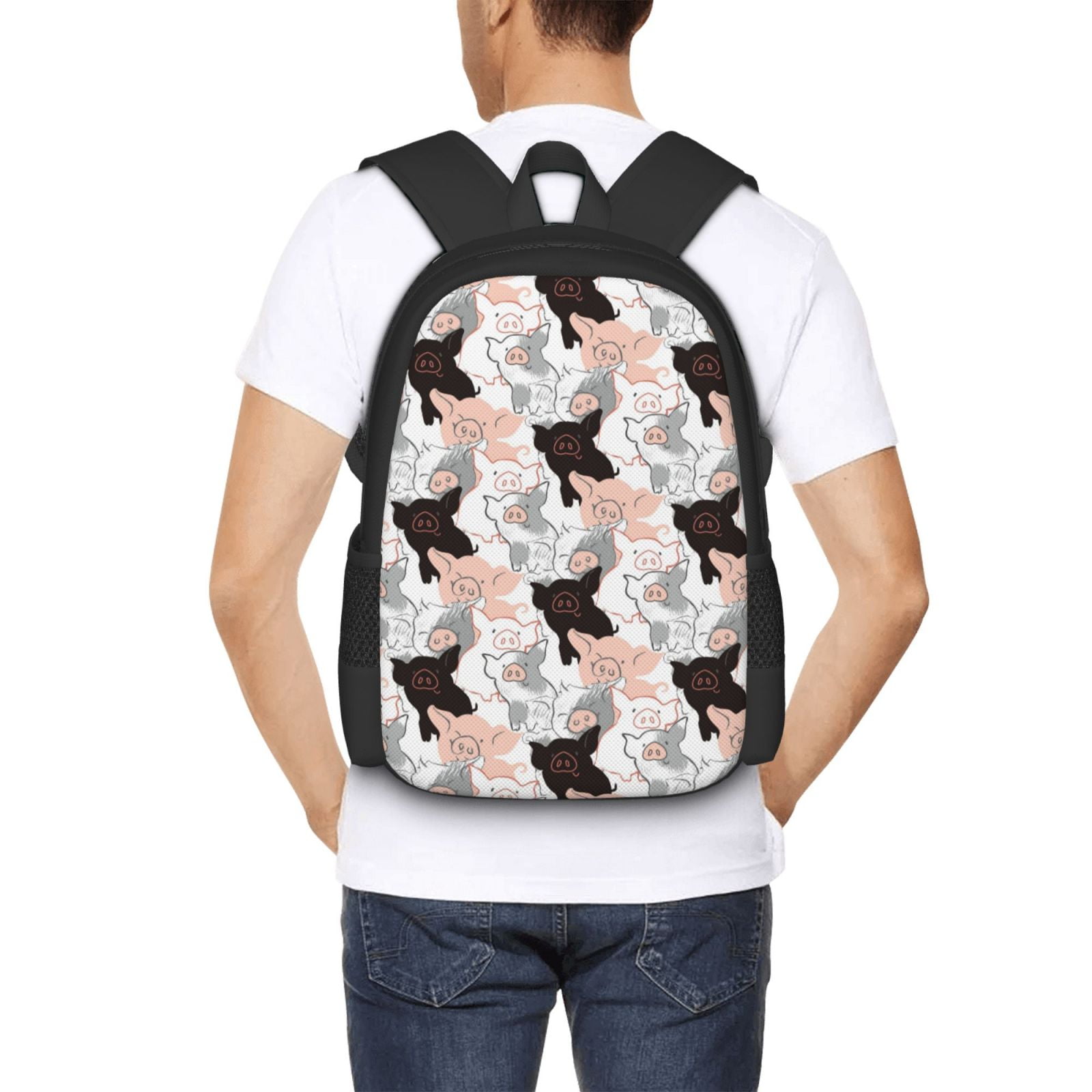 Ratiio Pigs Backpack for Men and Women - Durable 600D Oxford Cloth ...