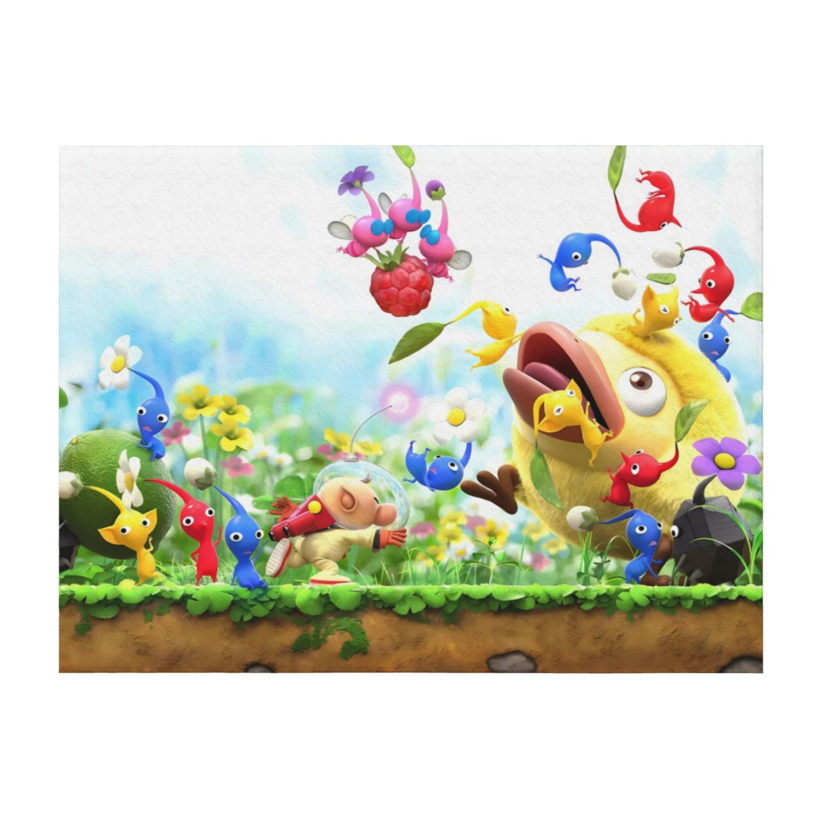 Ratiio Pikmin Print Throw Blanket for Couch Sofa or Bed Throw Size ...
