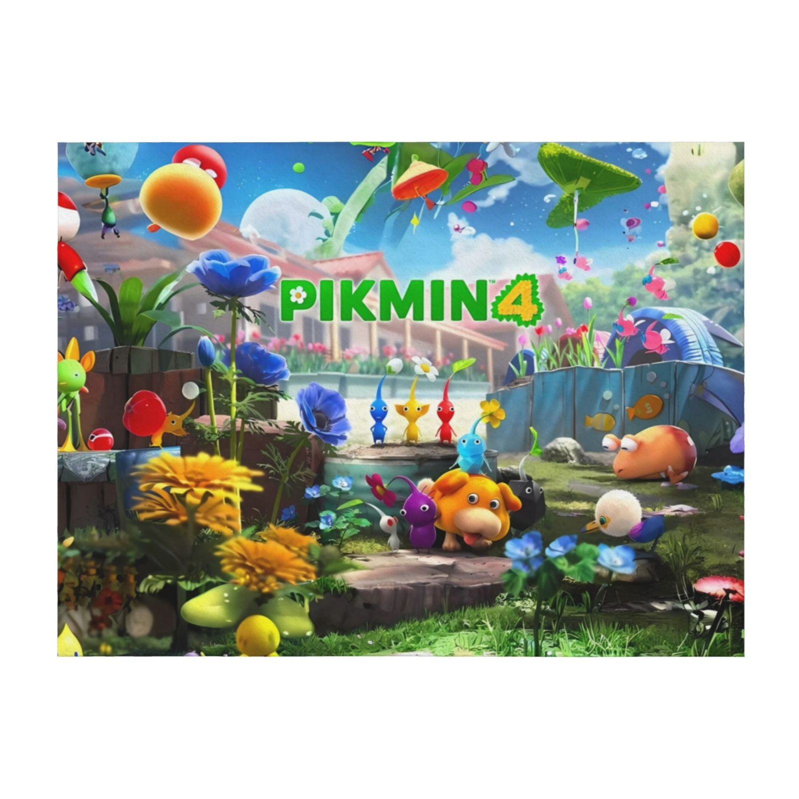 Ratiio Pikmin Print Throw Blanket for Couch Sofa or Bed Throw Size ...